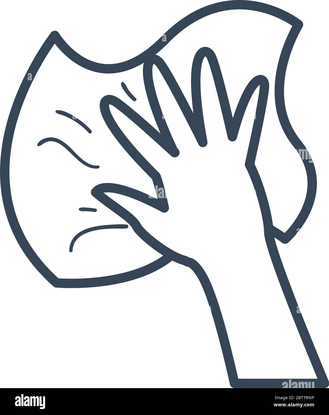 Hand with rag line style icon design, Hygiene wash health clean healthy ...