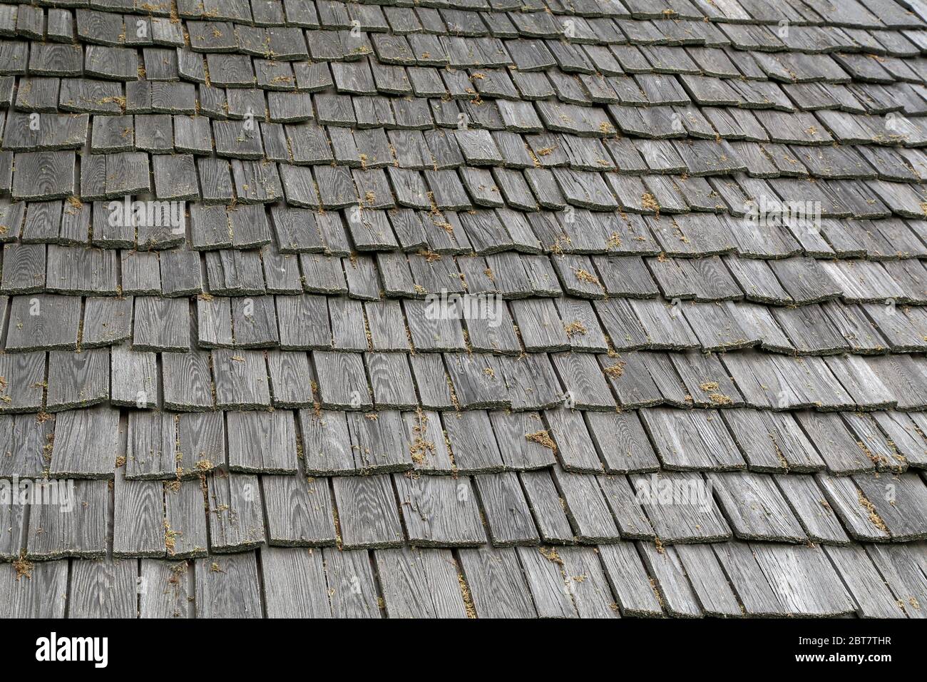 Traditional wooden roof tile of old house Stock Photo - Alamy