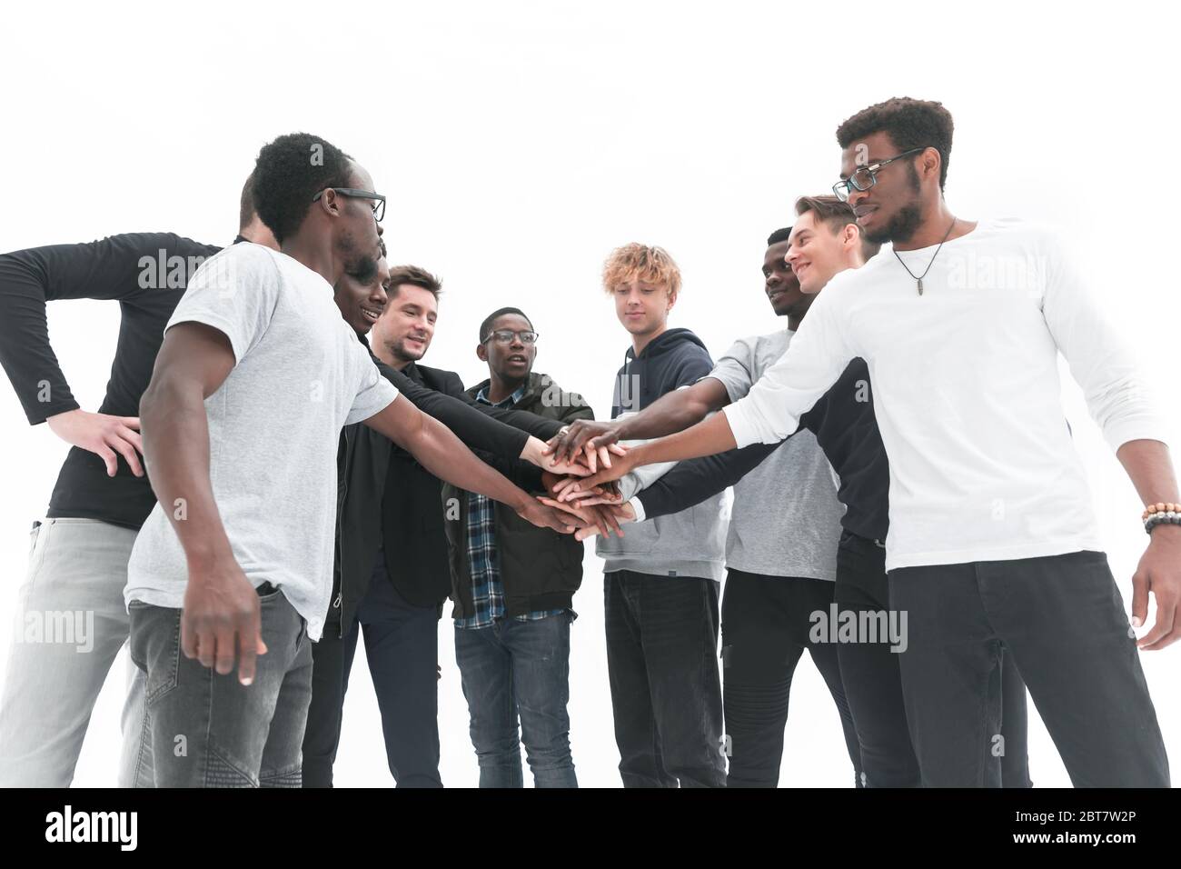 group of diverse young people showing their unity Stock Photo - Alamy