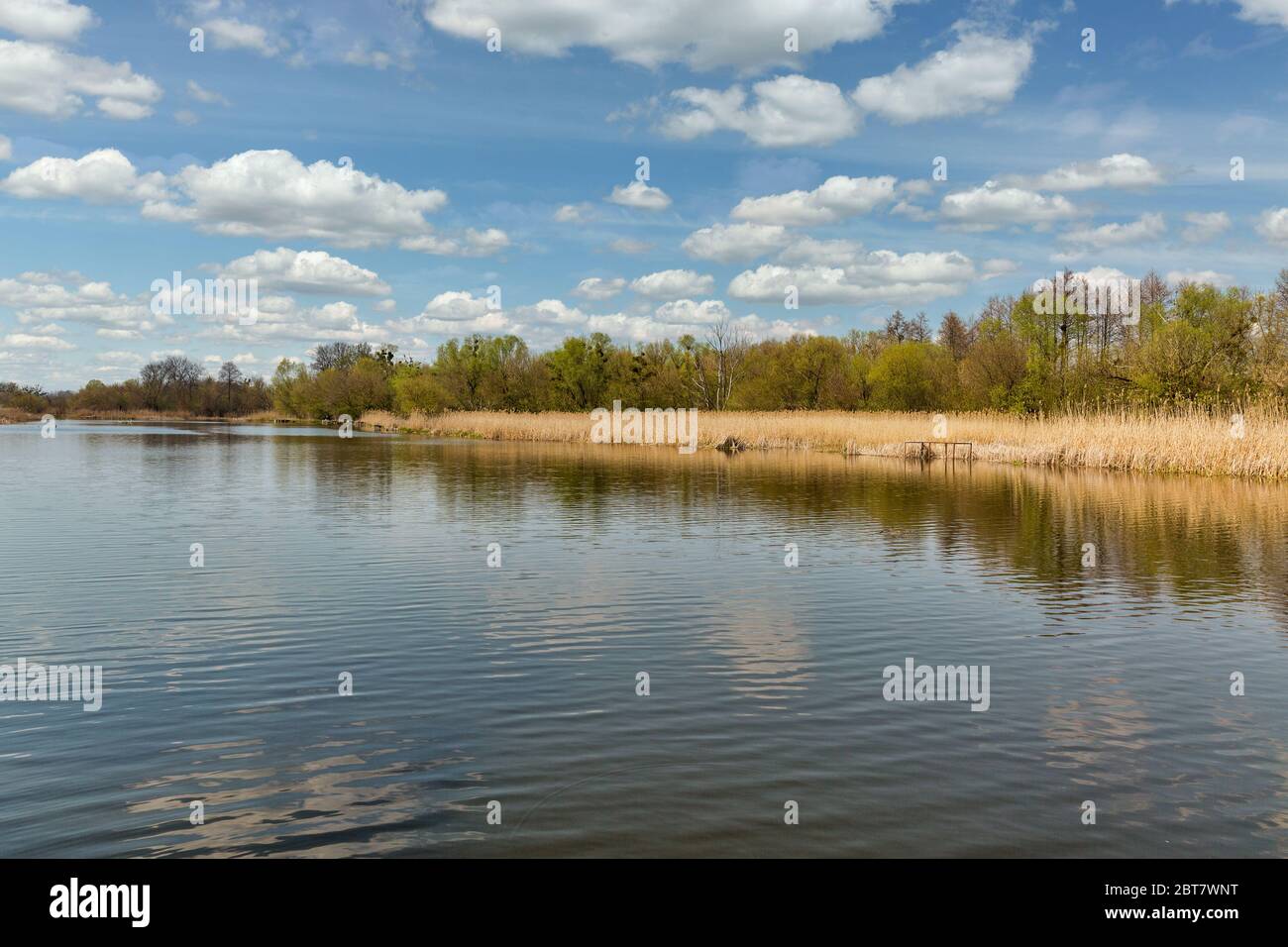 Quiet Ros riverbank in early spring, Ukraine Stock Photo - Alamy