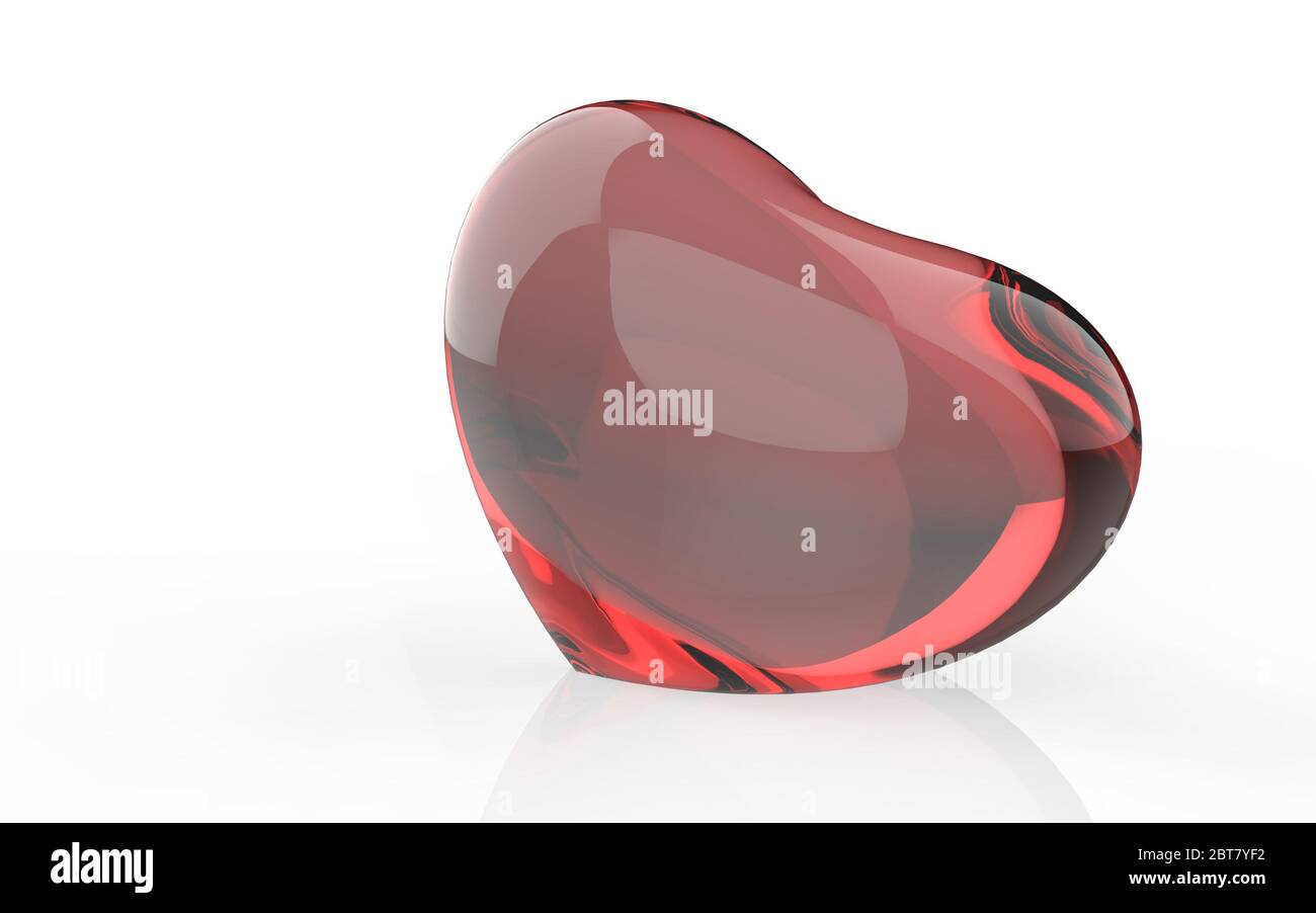 Red Crystal Heart Wallpaper