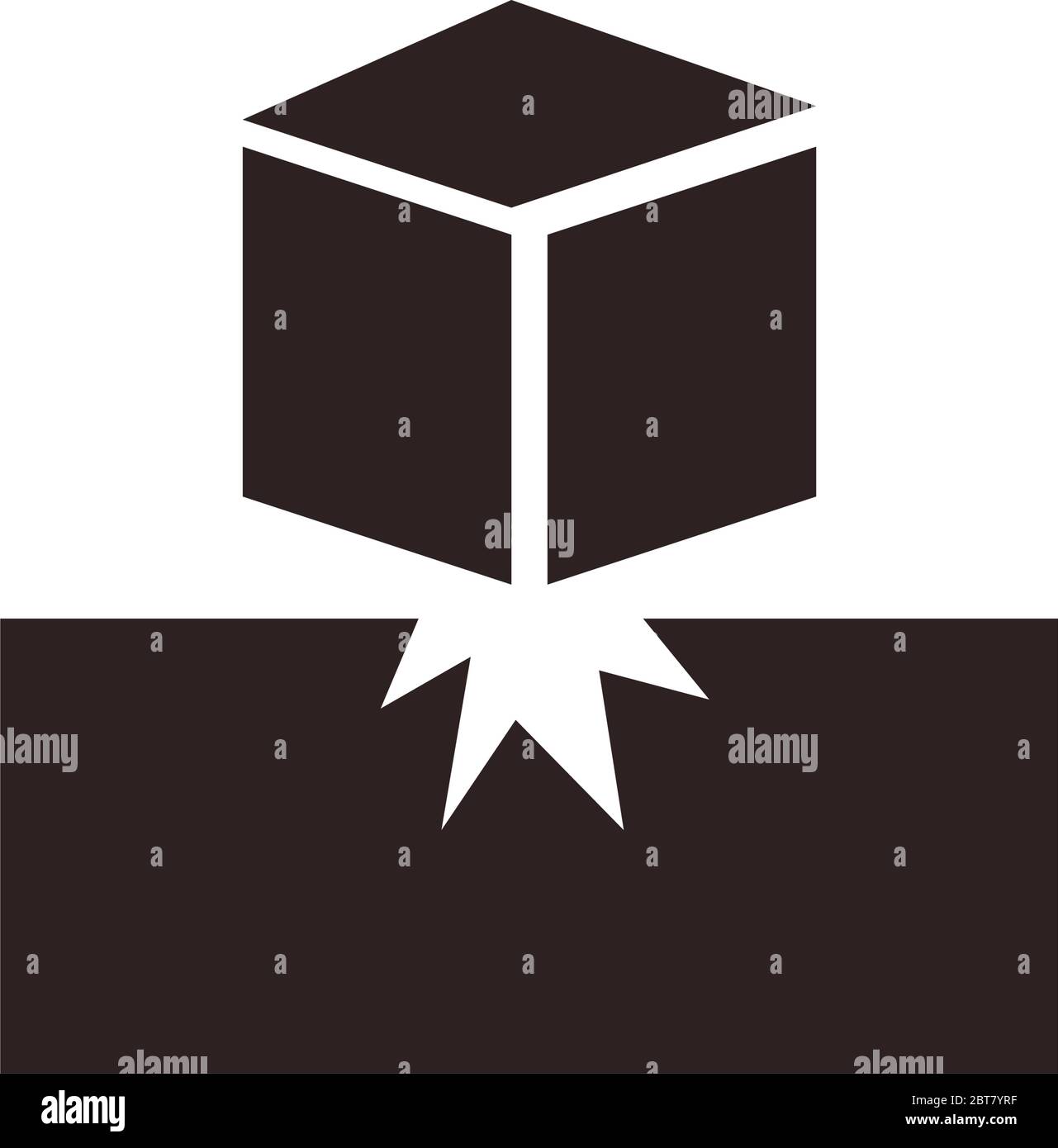 Box flat style icon design, Cardboard delivery logistics transportation ...