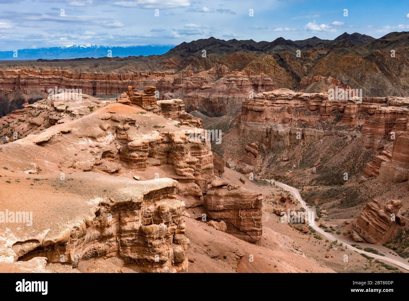 Pathway in red sandstone canyon Stock Photo - Alamy
