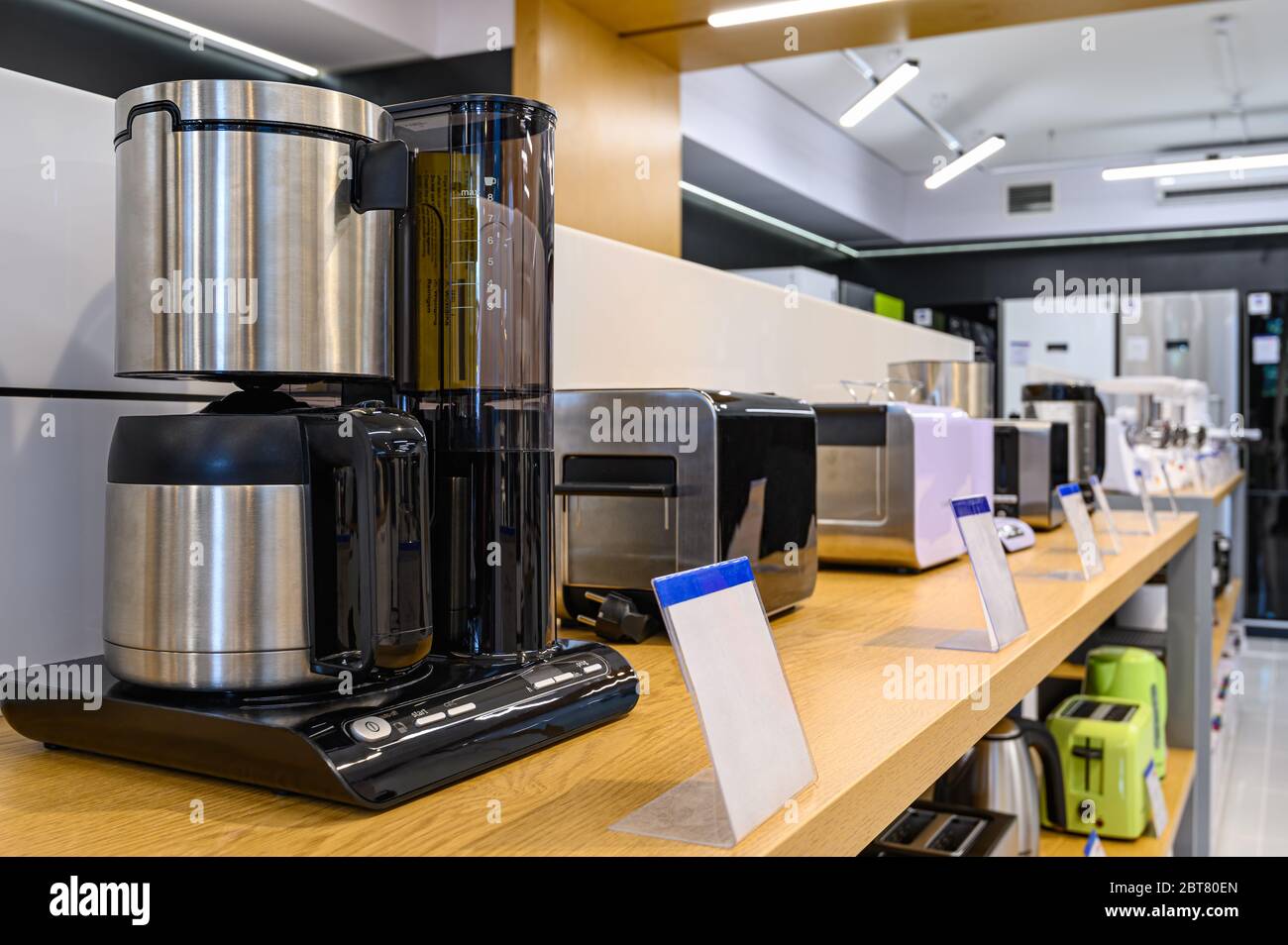 Interior of premium domestic appliance store Stock Photo - Alamy