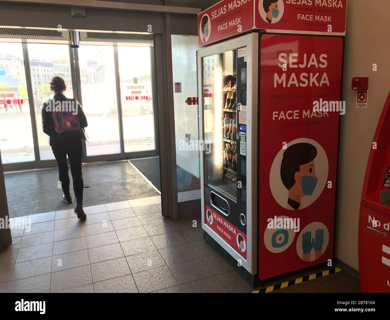 Riga, Latvia. 23rd May, 2020. A vending machine for disposable face ...
