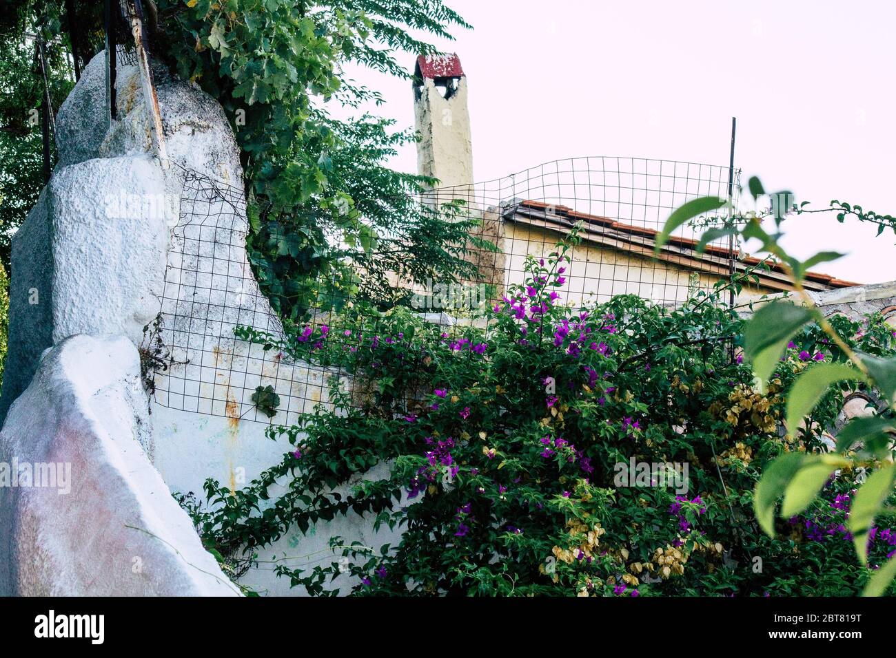 Athens Greece September 4, 2019 View of colorful facade of a building ...