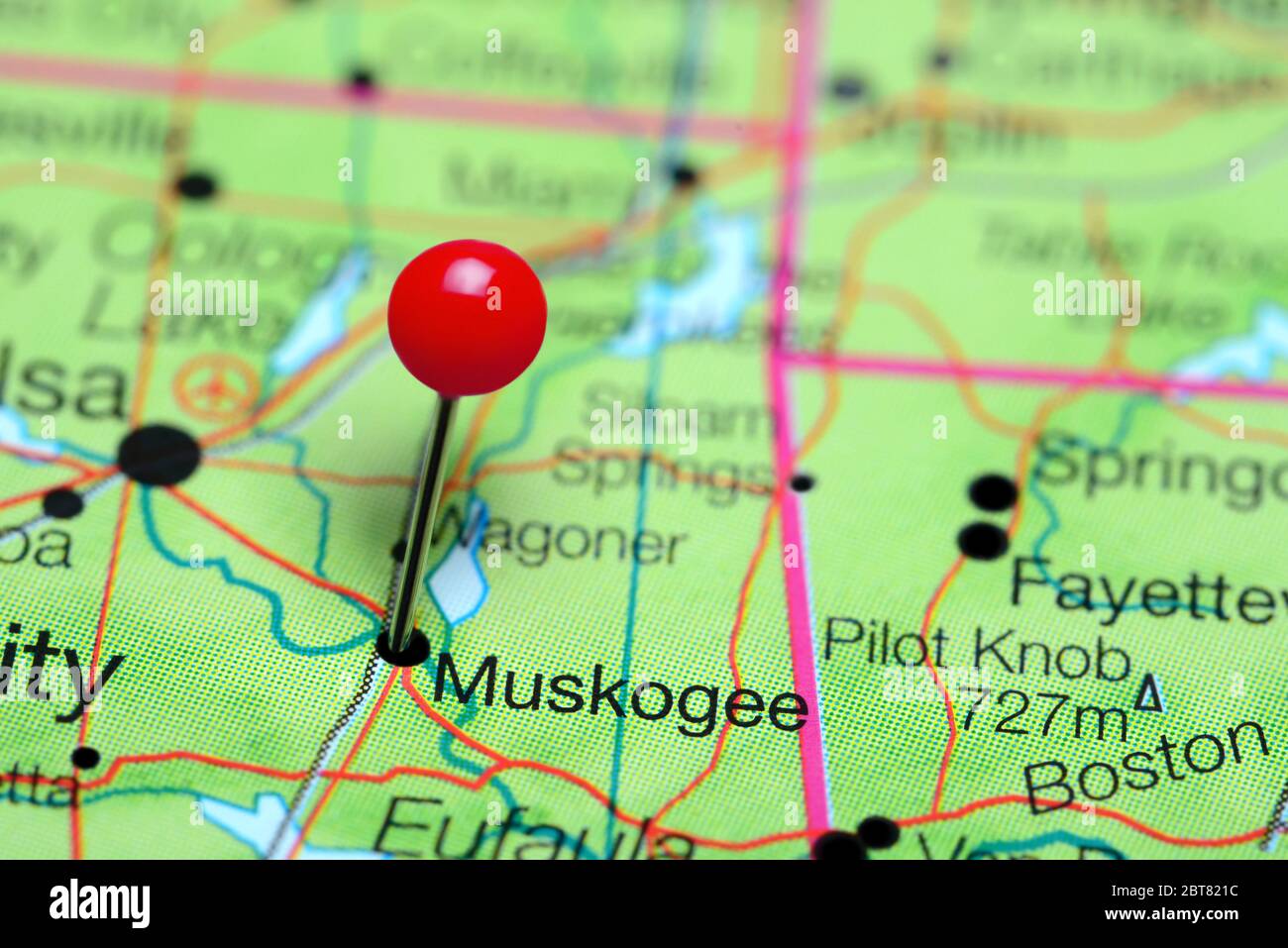 Map of muskogee oklahoma hi-res stock photography and images - Alamy