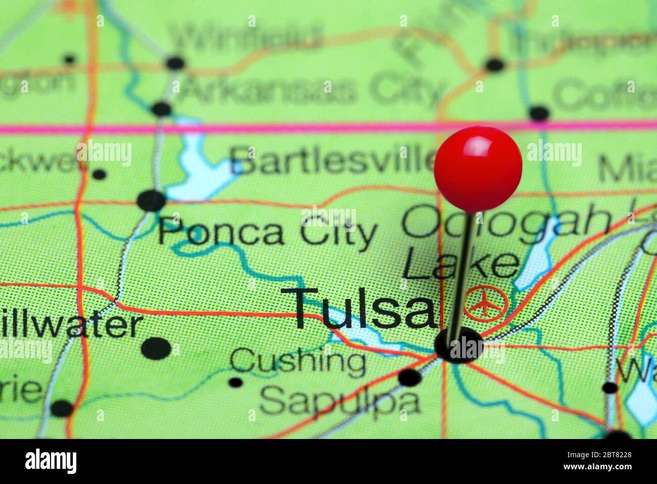 Tulsa map hi-res stock photography and images - Alamy