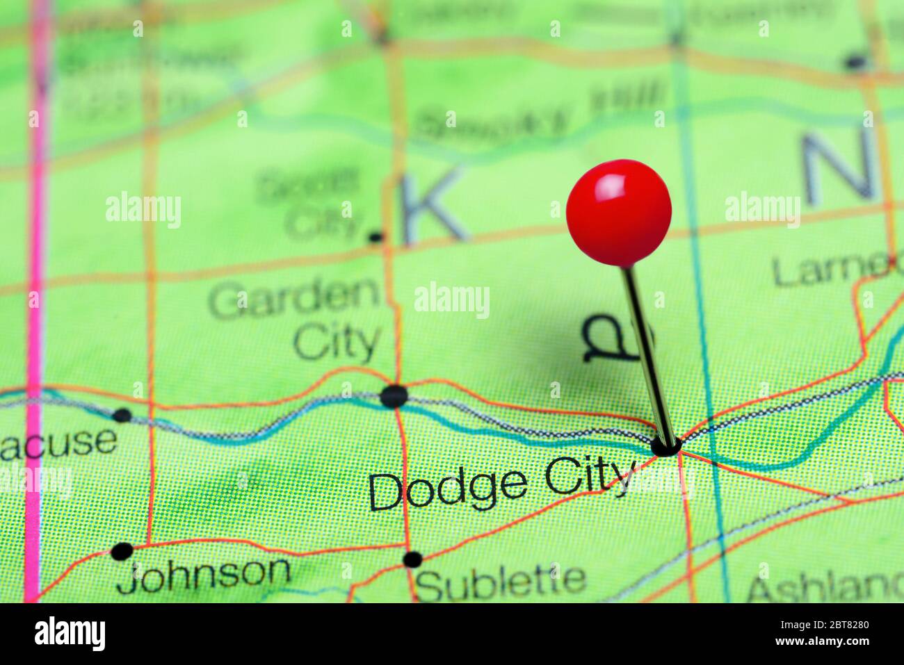 Map of dodge city hi-res stock photography and images - Alamy
