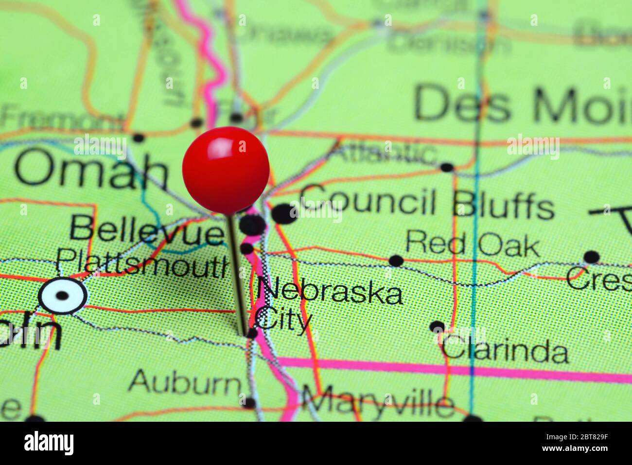 Nebraska city nebraska map hi-res stock photography and images - Alamy