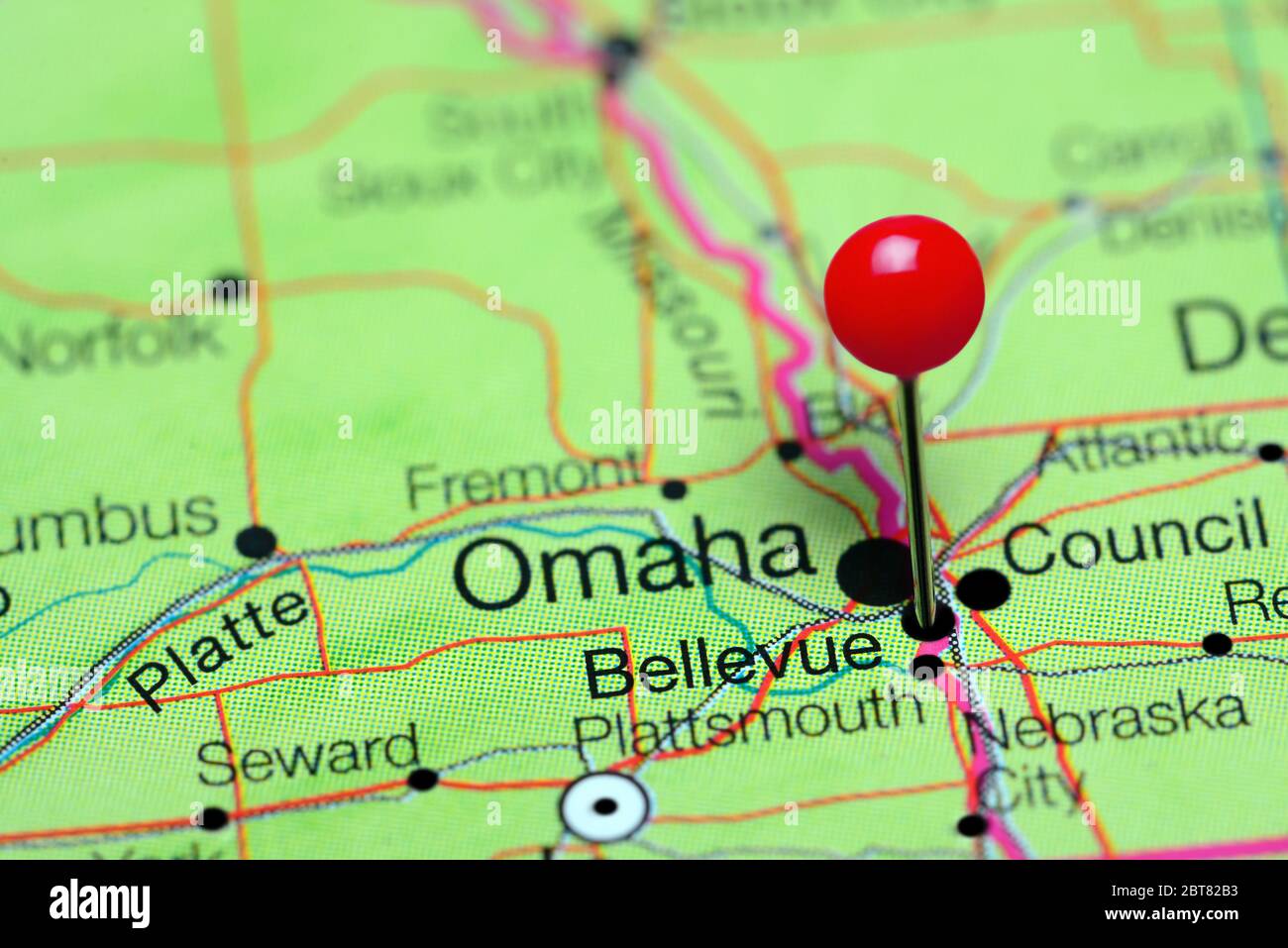 Bellevue map hi-res stock photography and images - Alamy