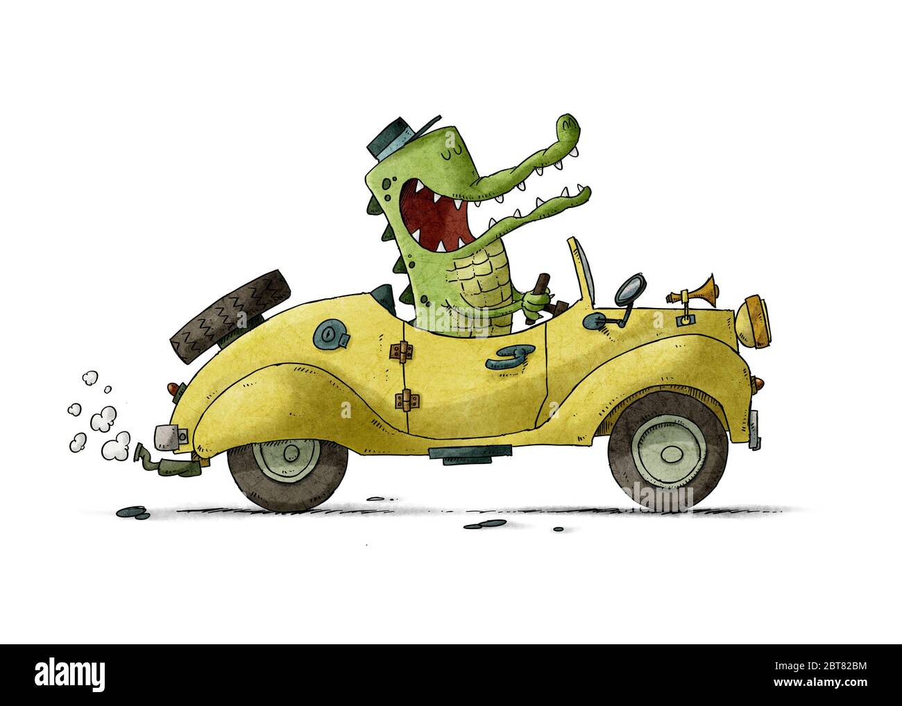 Funny car cartoon hi-res stock photography and images - Alamy