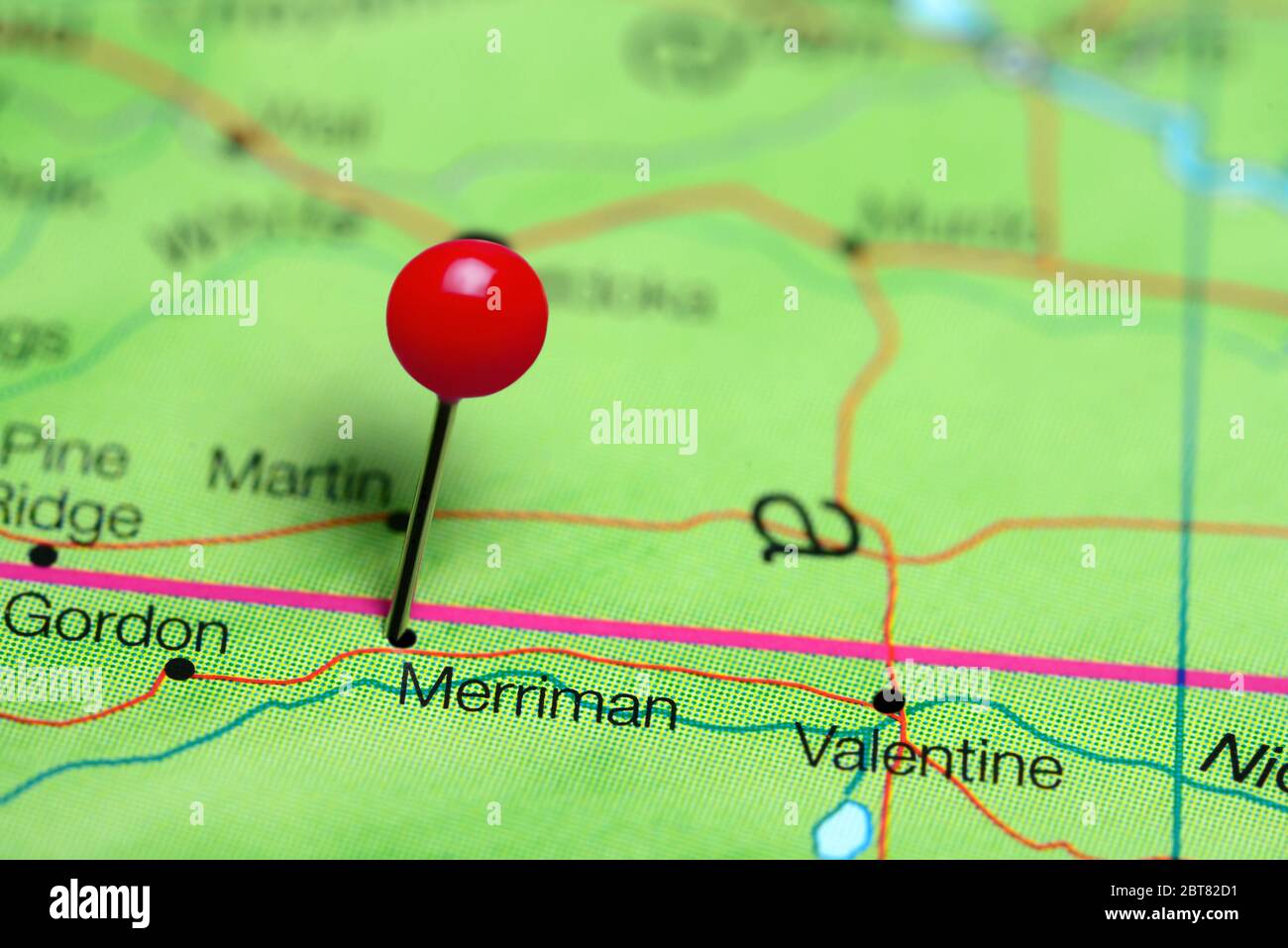 Merriman nebraska on a map hi-res stock photography and images - Alamy