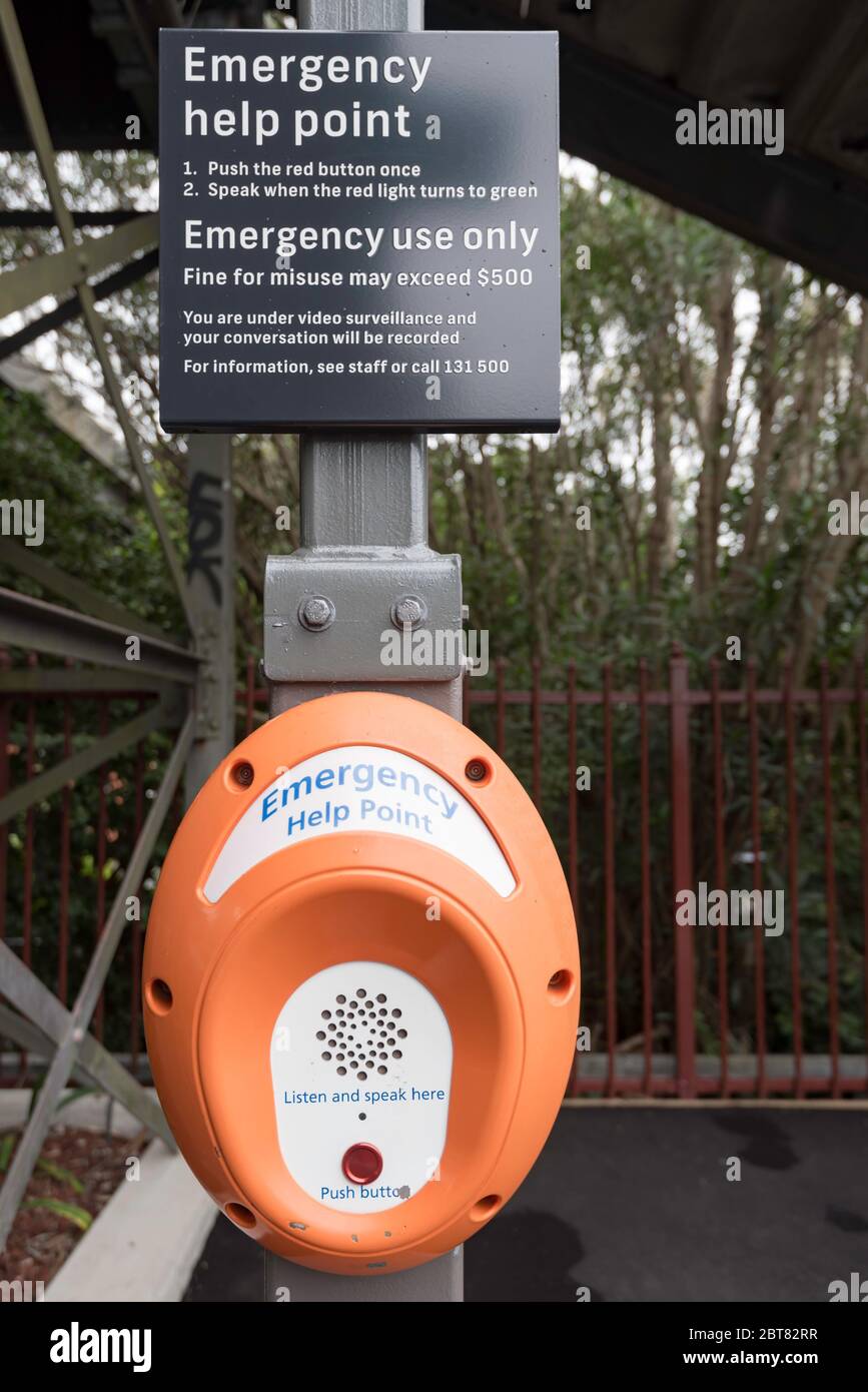 Available on every Sydney train station, this is an emergency help ...