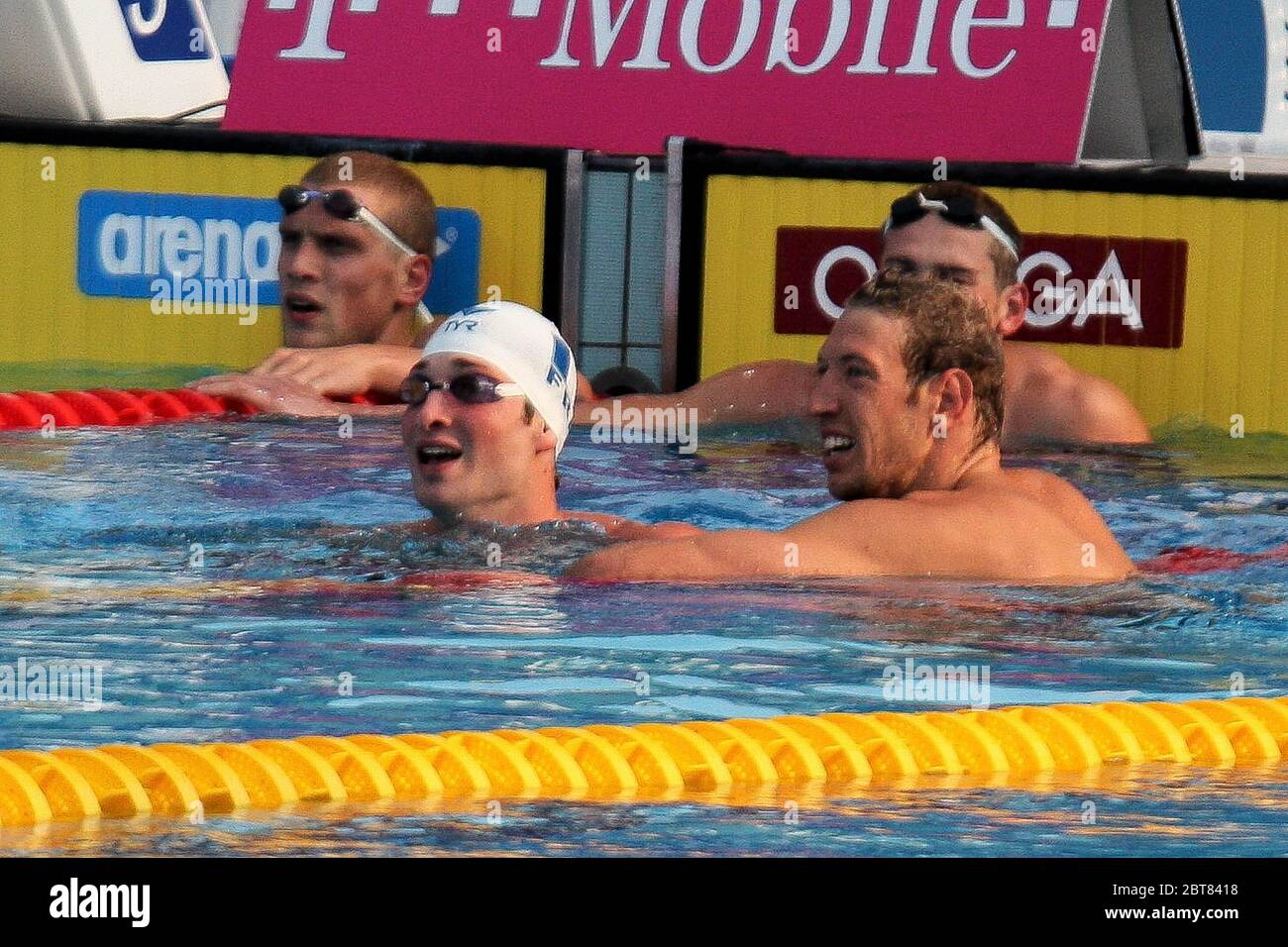 Alain Bernard and William Meynard of French Finale 100 M NL Men during ...