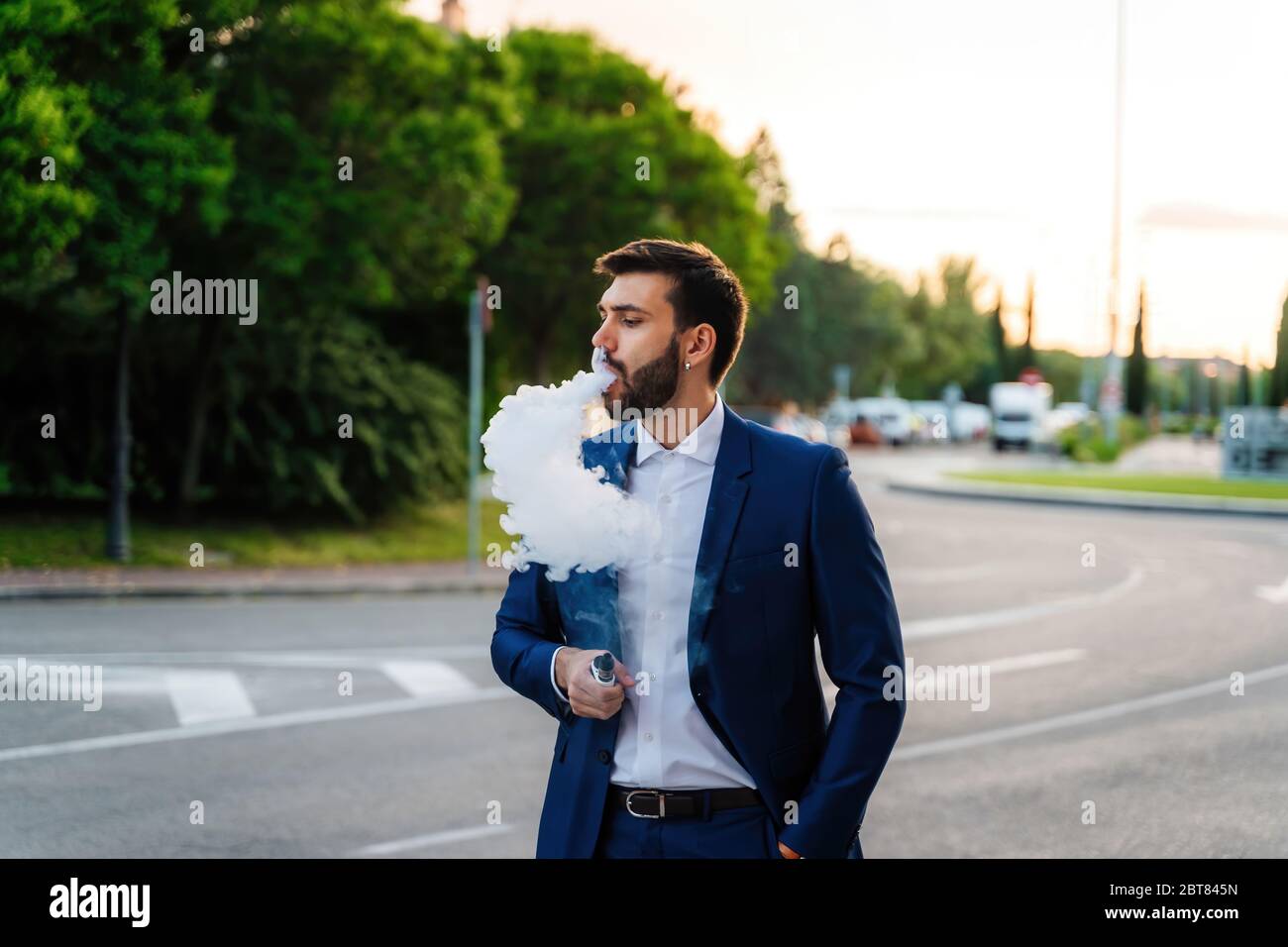 Nervous smoker hi-res stock photography and images - Alamy