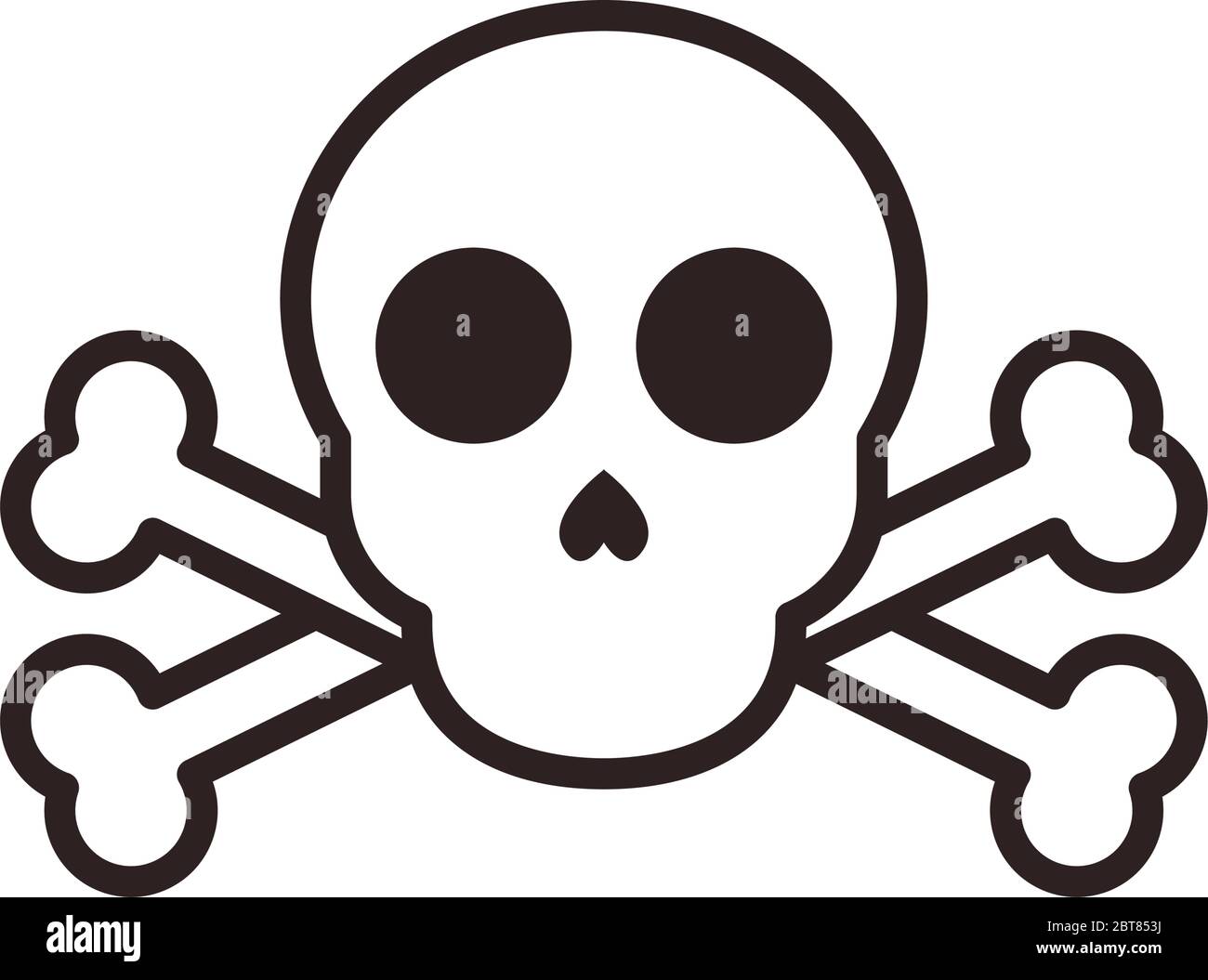 Skull flat style icon design of head death horror tattoo decoration ...