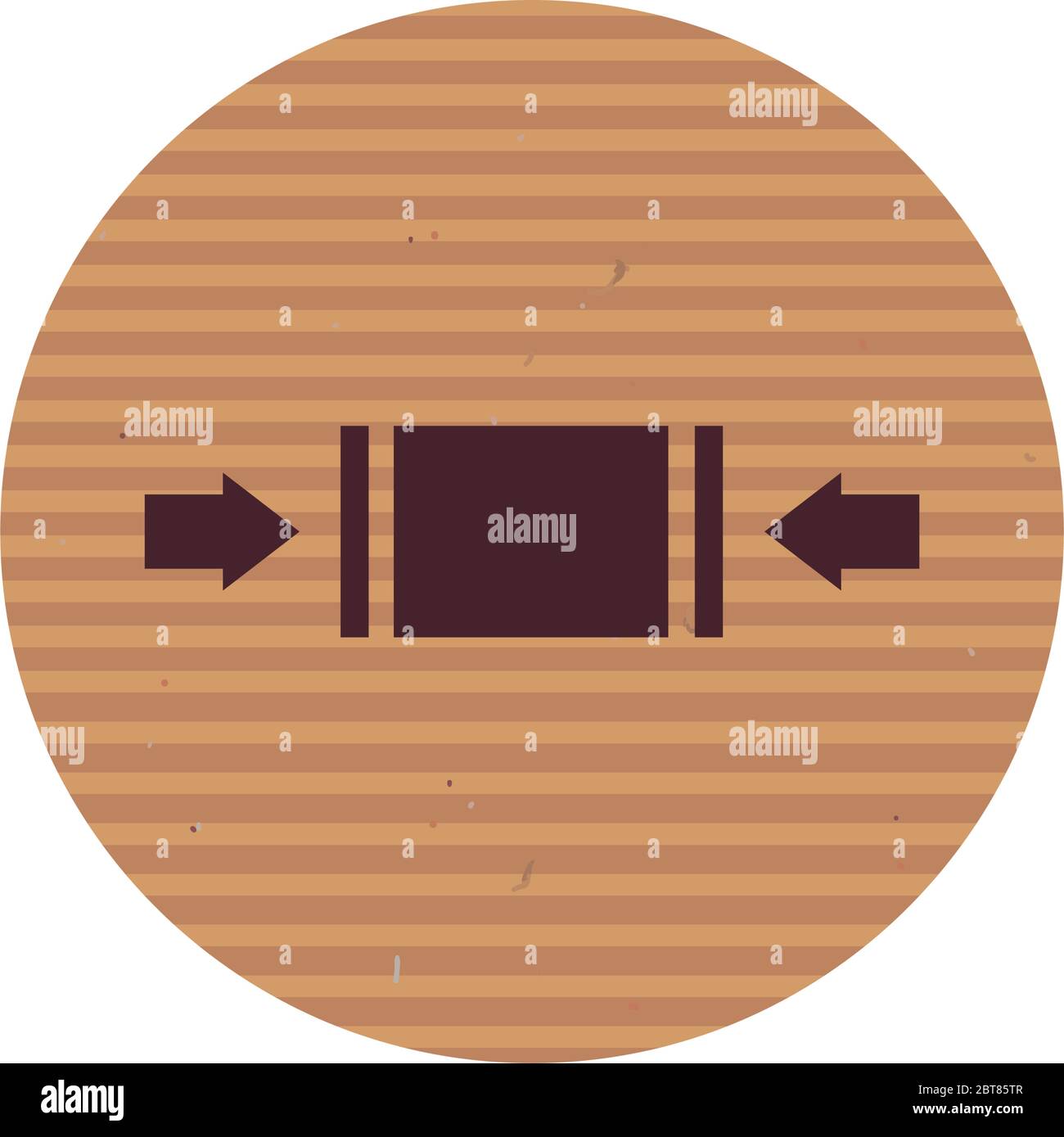 clamp as indicated line style icon design, Cardboard delivery logistics ...
