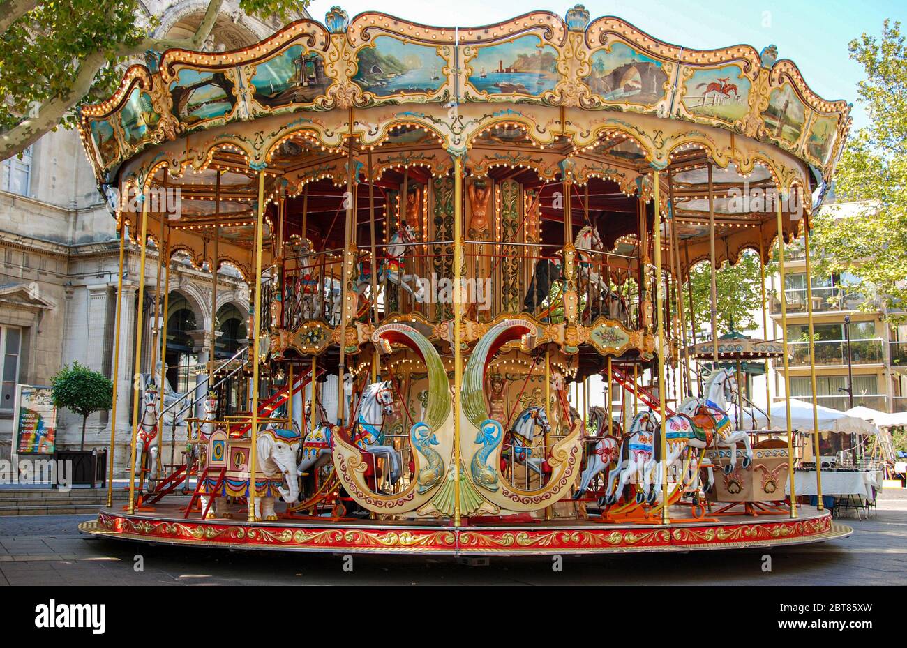 Vintage fairground carousel france hi-res stock photography and images ...