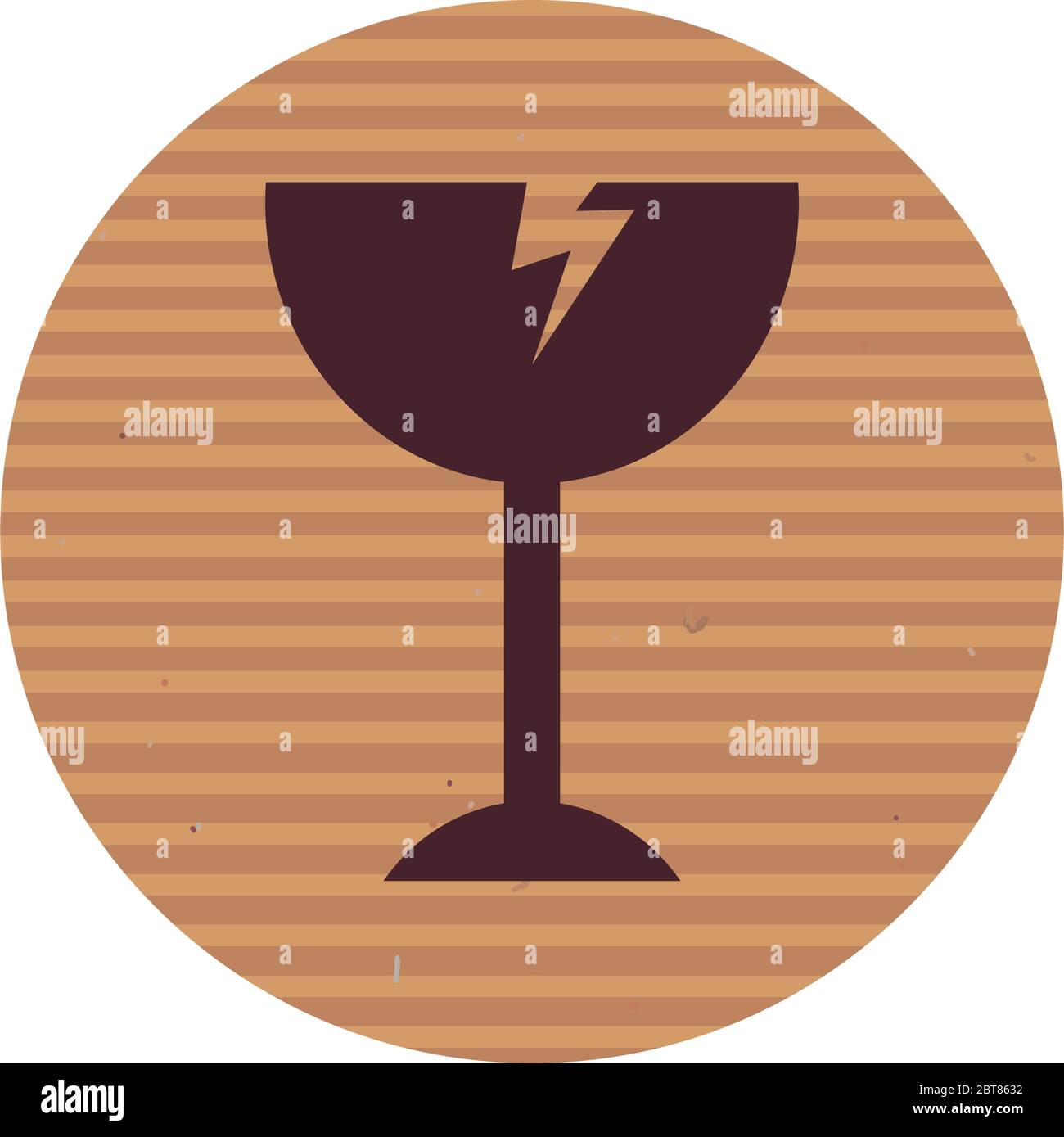 Fragile line style icon design, Cardboard delivery logistics ...