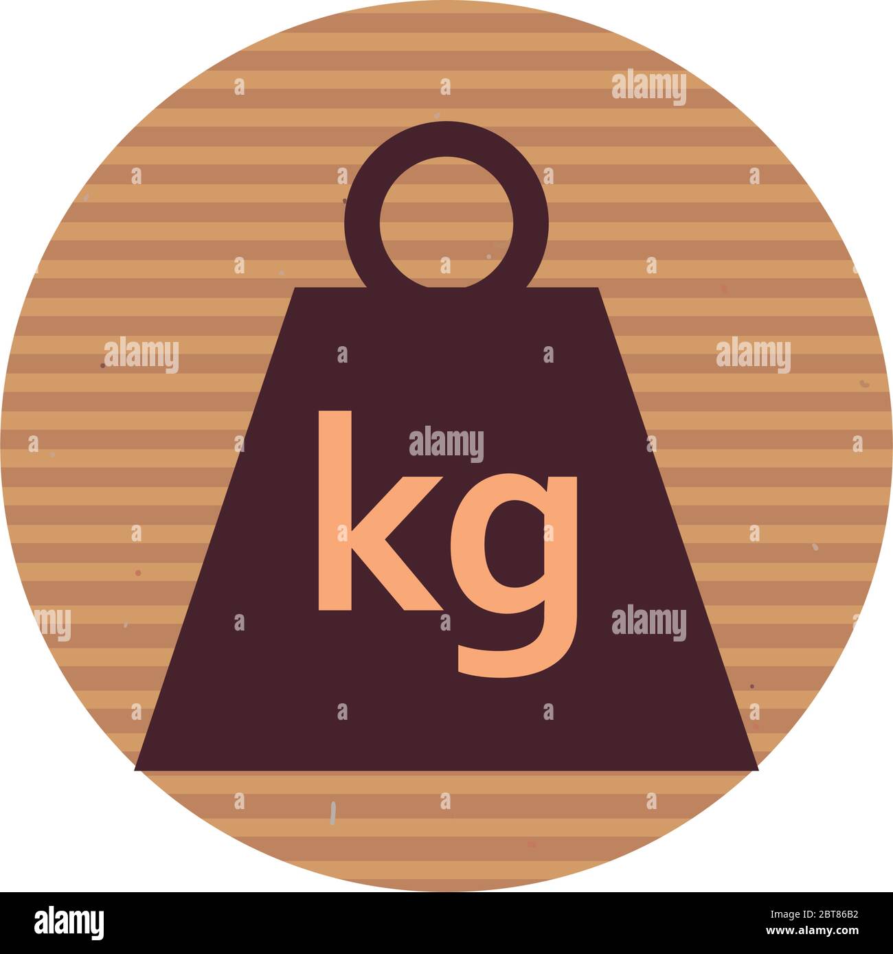 Package kg weight line style icon design, Cardboard delivery logistics ...