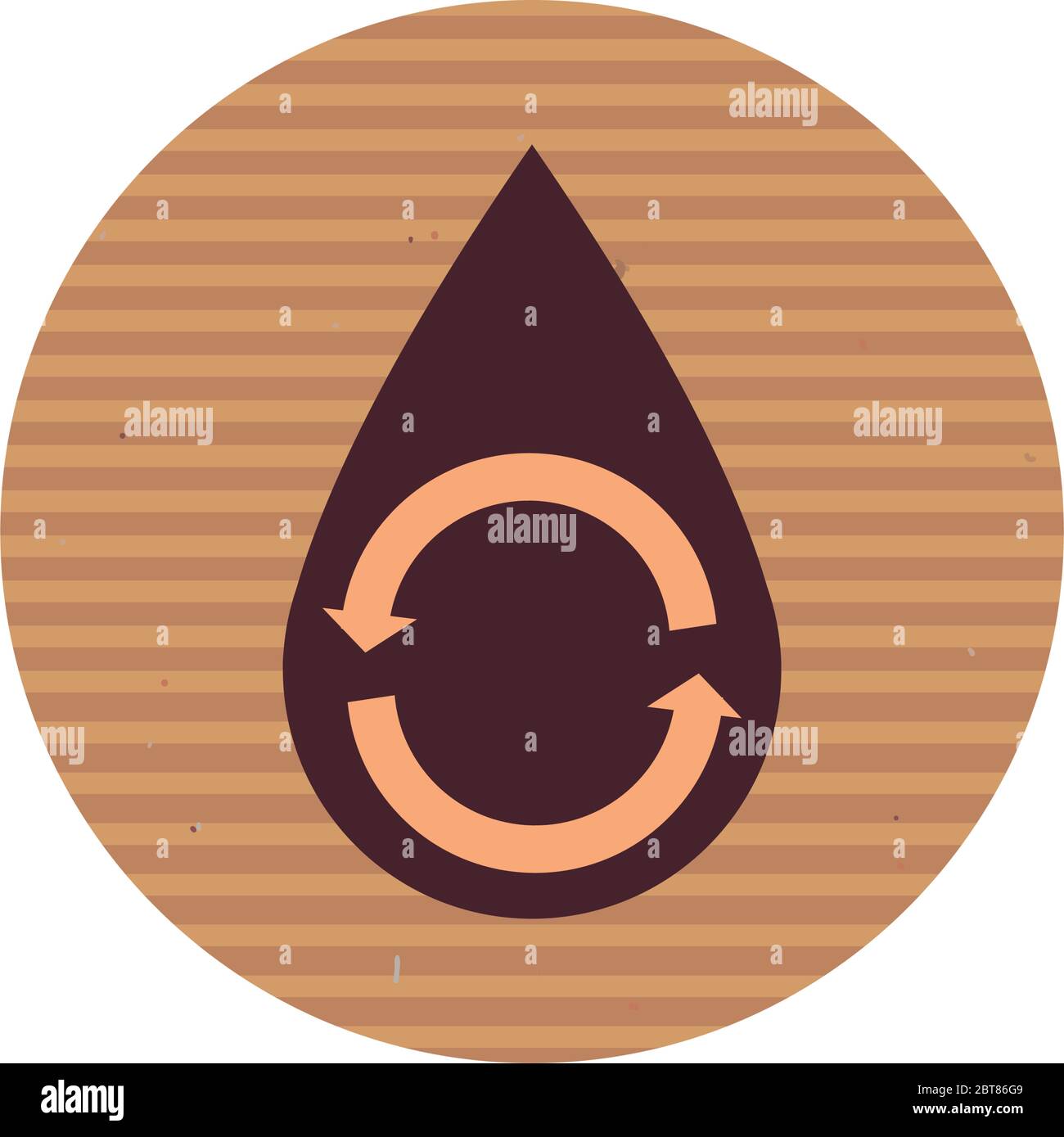 Drop wth circle arrows line style icon design, Cardboard delivery ...