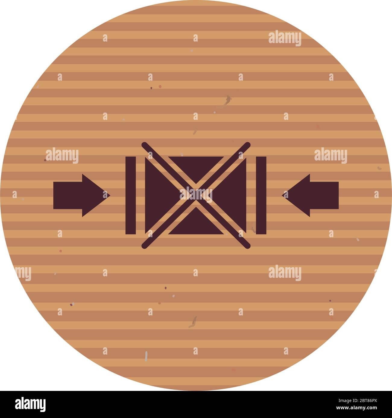 Do not clamp as indicated line style icon design, Cardboard delivery ...