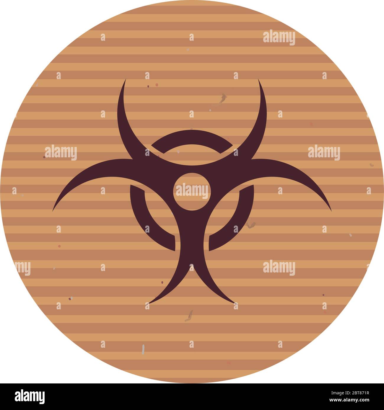 Biohazard line style icon design, Industrial and pollution theme Vector ...