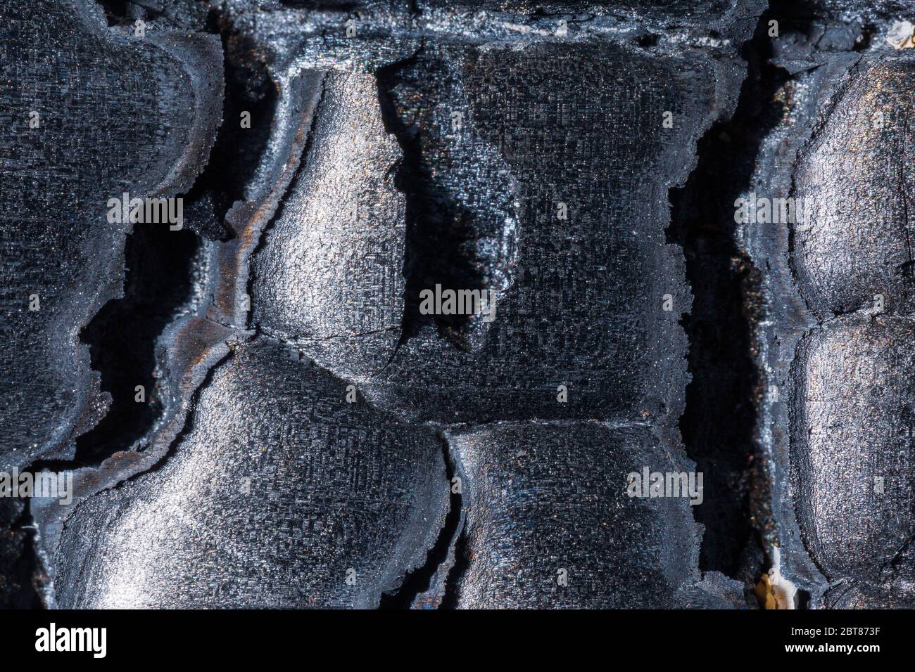 Burnt wood surface texture extreme close-up view, macro photography ...