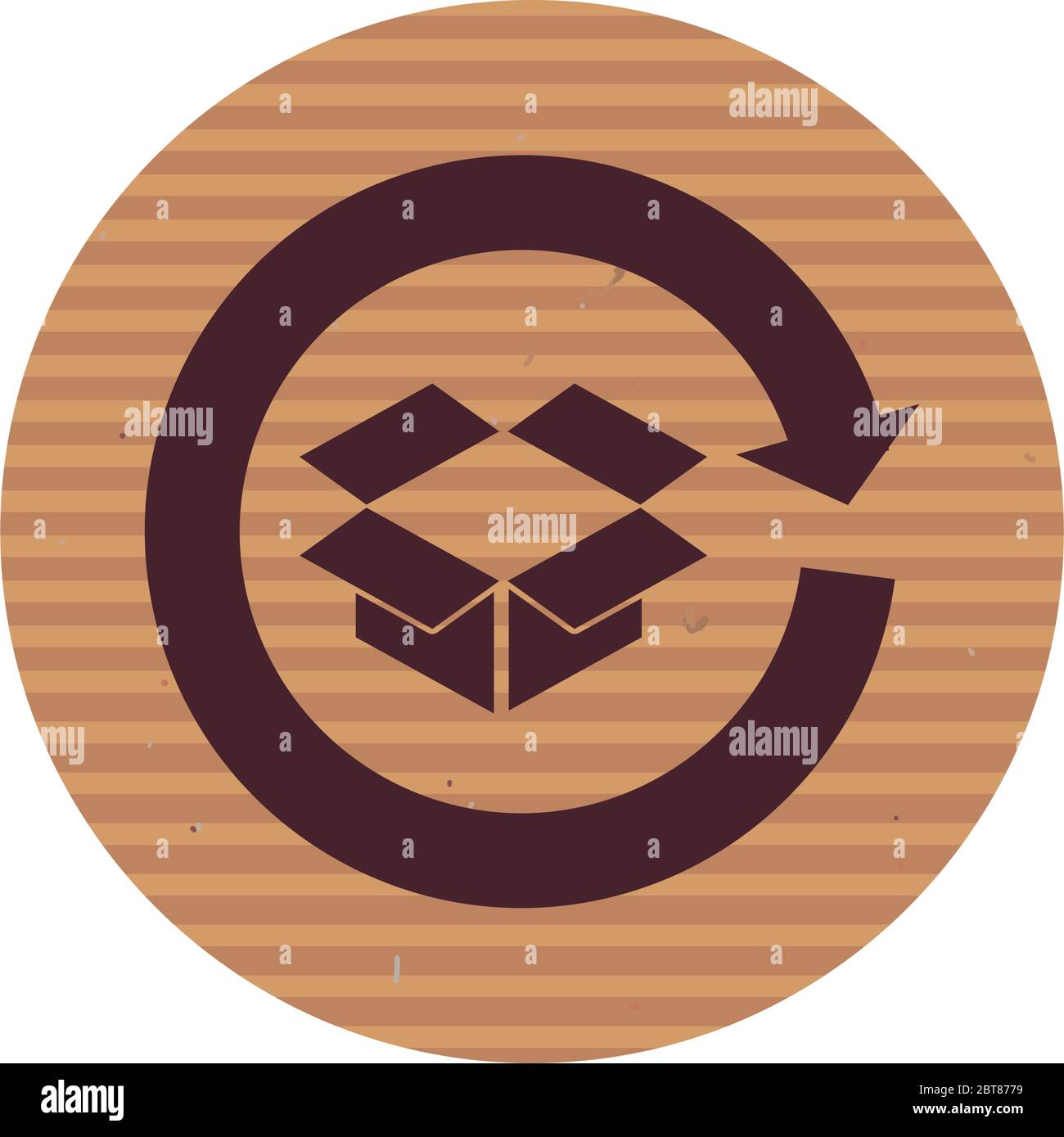 Box inside arrow line style icon design, Cardboard delivery logistics ...