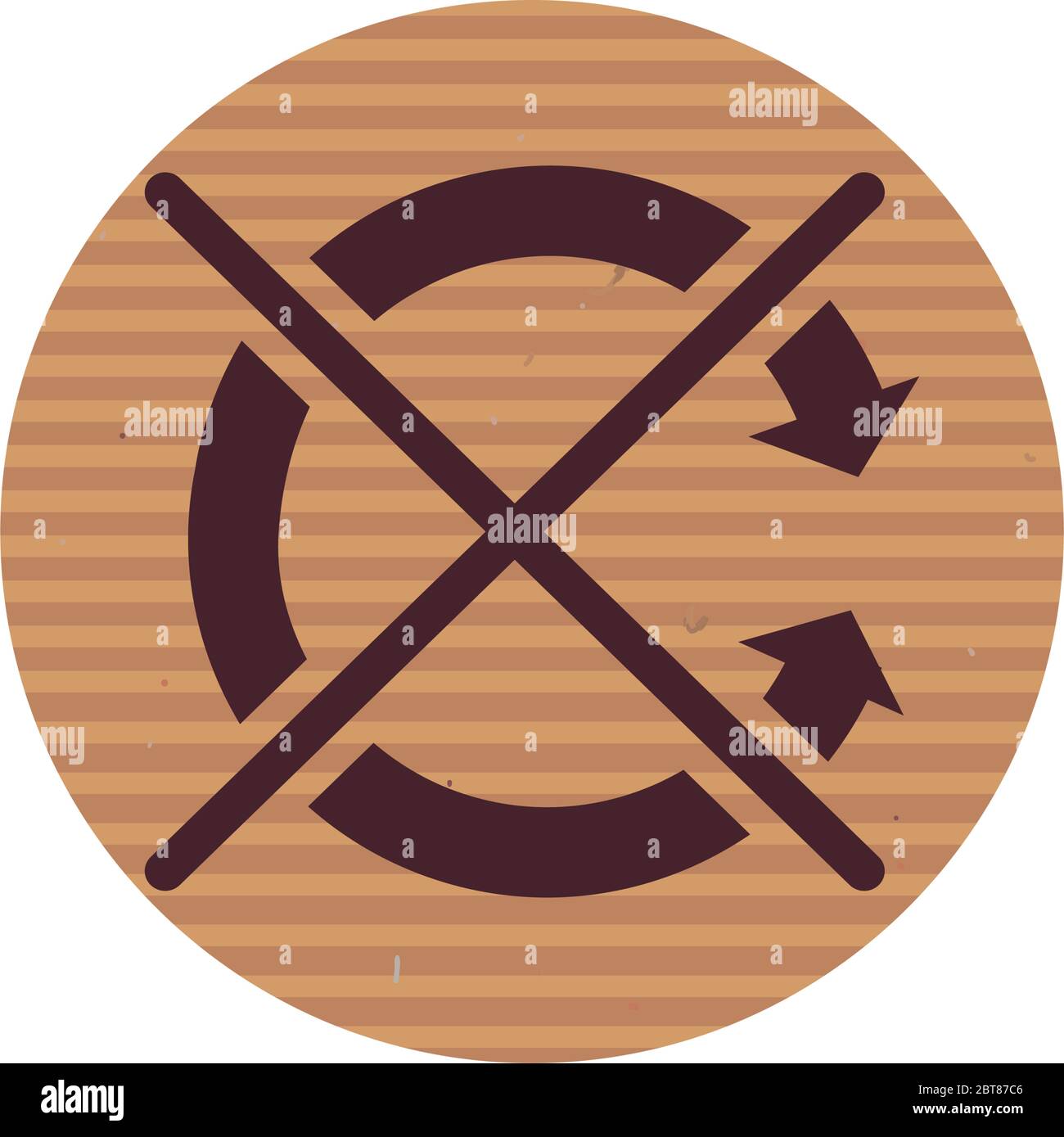 Do not roll line style icon design, Cardboard delivery logistics ...