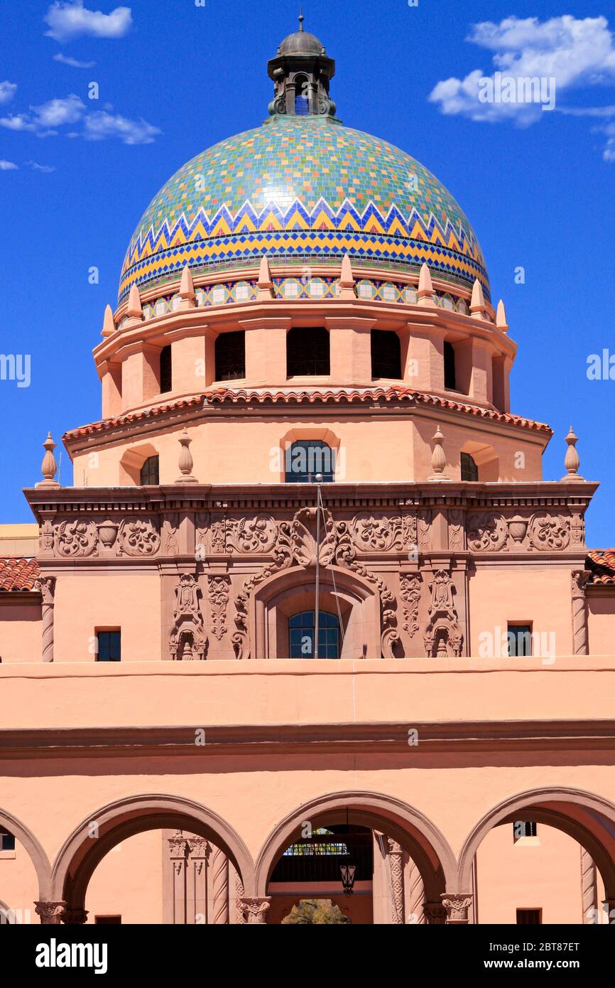The historic Pima County Courthouse, built in 1928 in downtown Tucson ...