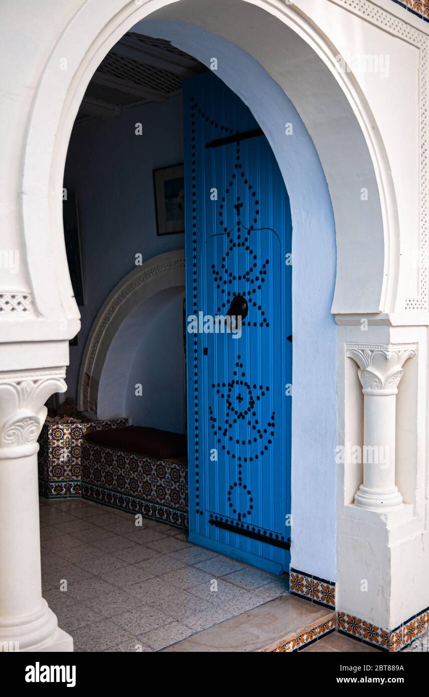 Blue entrance door hi-res stock photography and images - Alamy