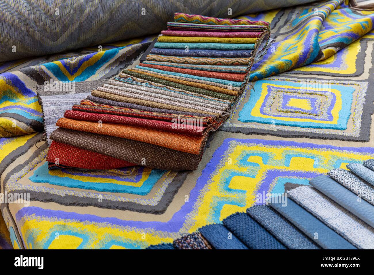 Textile samples color chart. Background pantone color fabric swatches ...