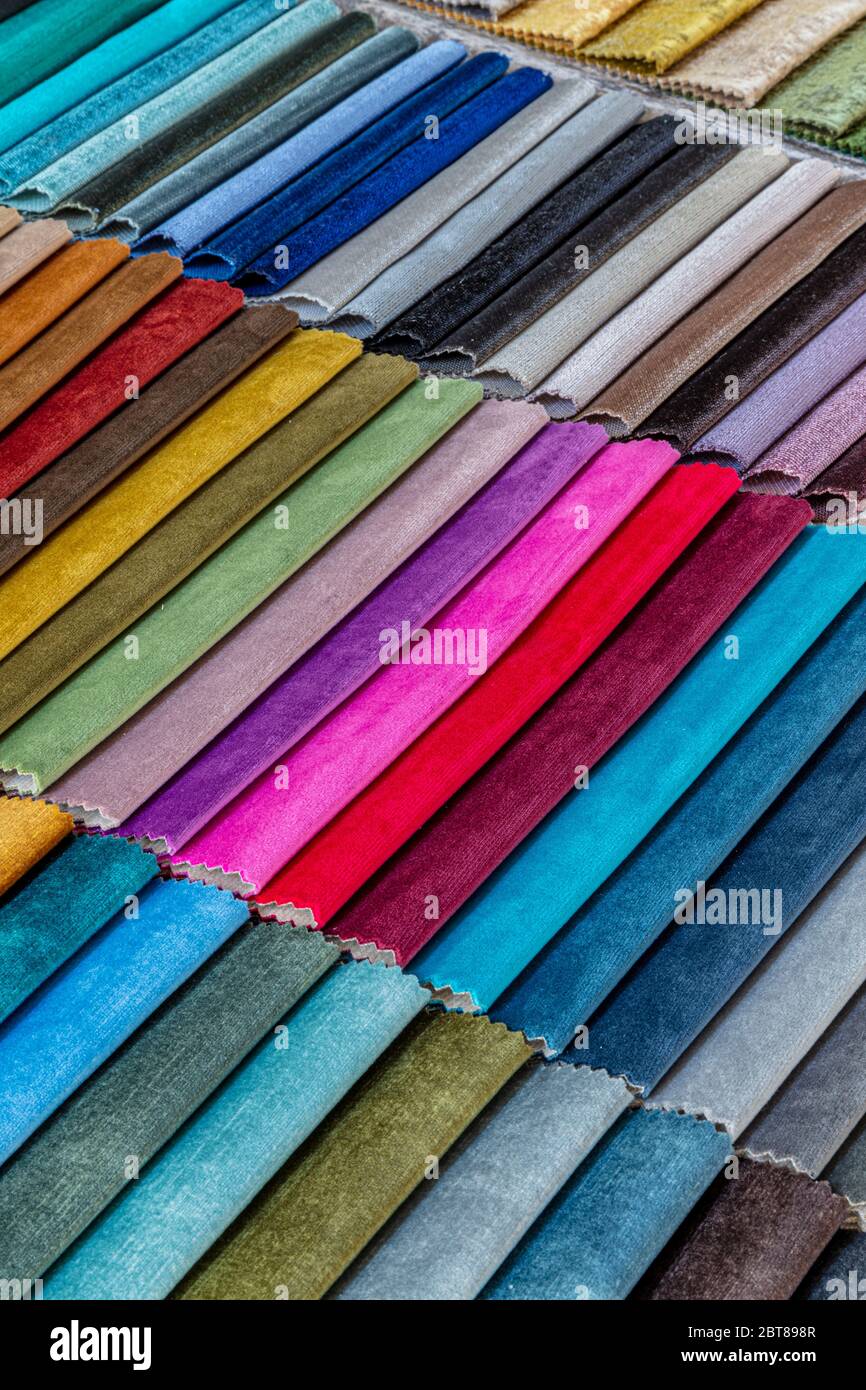 Textile samples color chart. Background pantone color fabric swatches ...