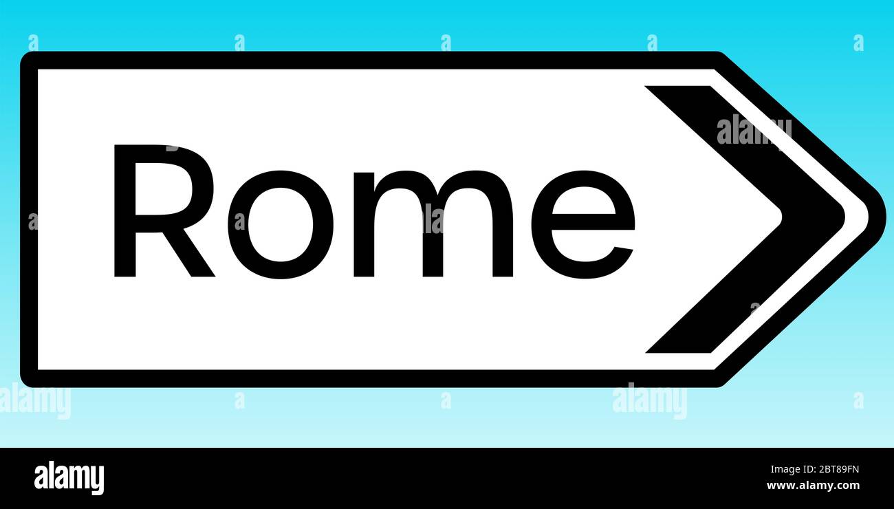 Direction signs rome hi-res stock photography and images - Alamy