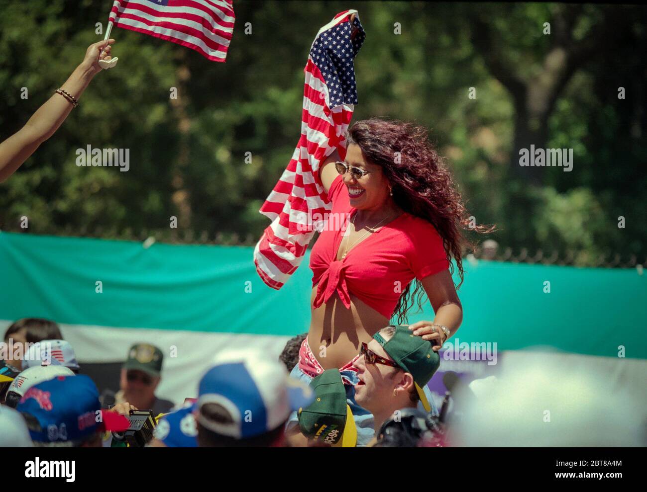 Cheering on the USA at the 1994 World Cup Stock Photo - Alamy
