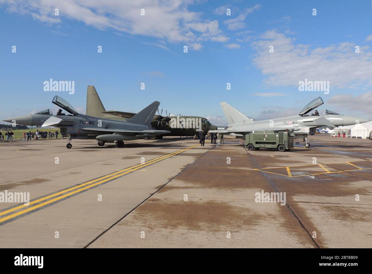 Austrian Air Force Eurofighter EF-2000 Typhoons (7L-WD & 7L-WE), with ...