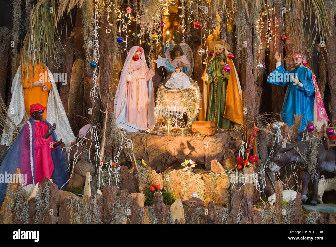 Nativity scene, Cathedral of Our Lady of Guadalupe, Puerto Vallarta ...