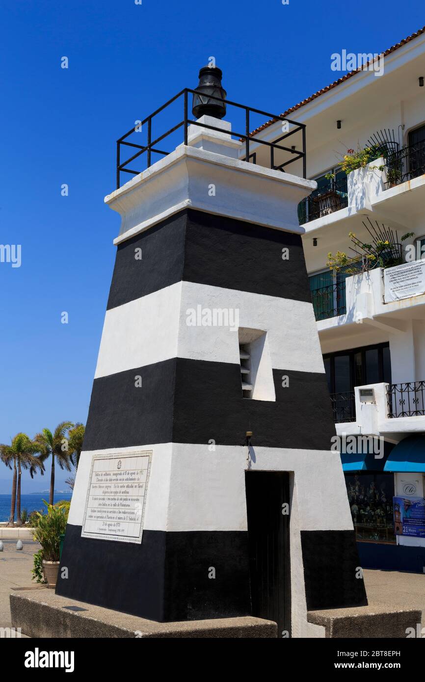 Front Range Lighthouse, Puerto Vallarta, Jalisco State, Mexico Stock ...