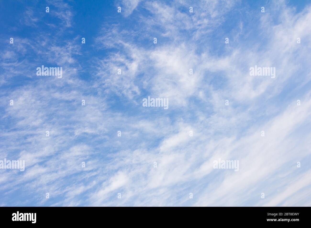 Clear blue color sky with white cloud background Stock Photo - Alamy