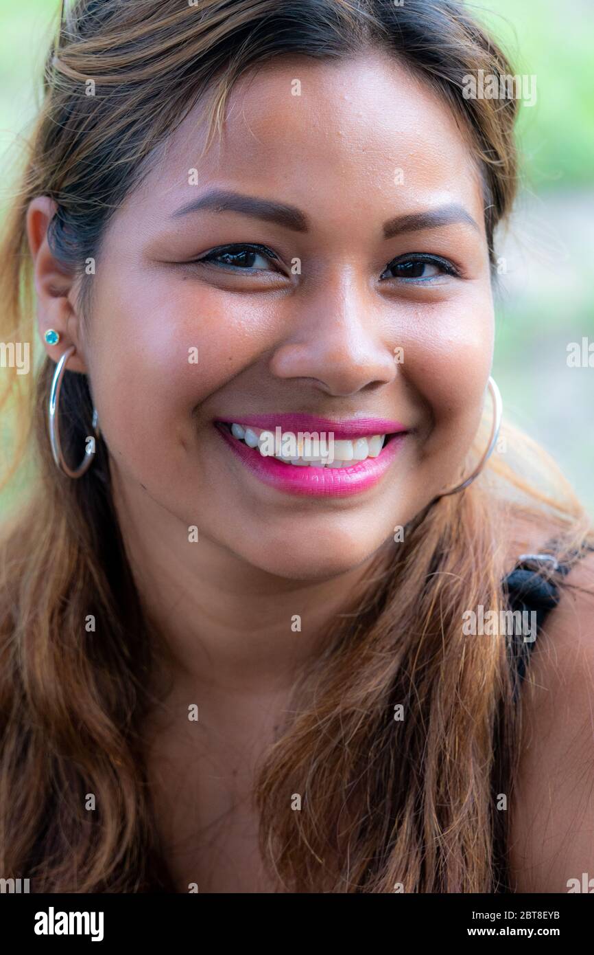 Riberenos woman from the Ayacucho Village in the Peruvian Amazon Stock ...