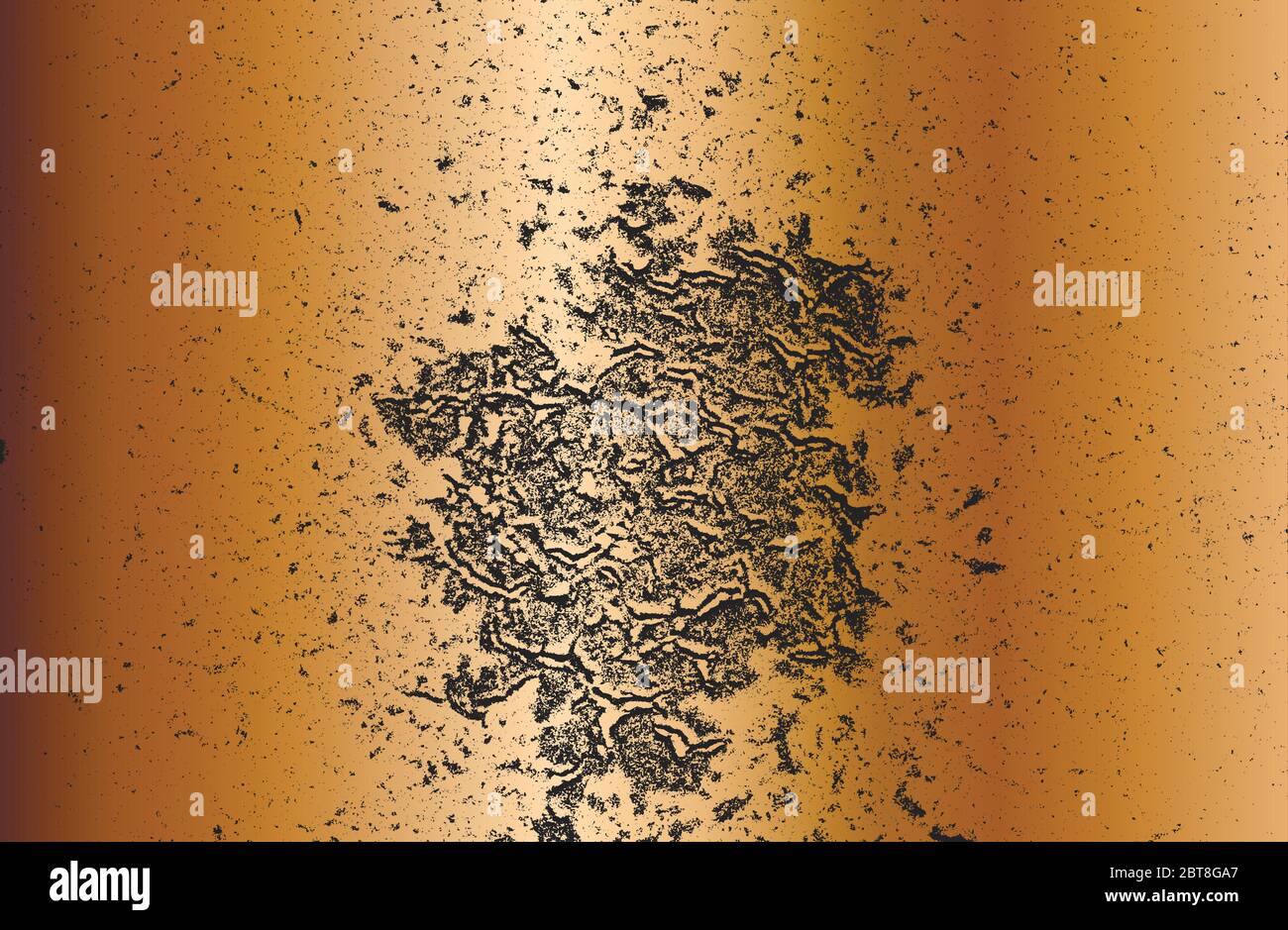 Distressed golden overlay texture of rusted peeled metal. grunge ...