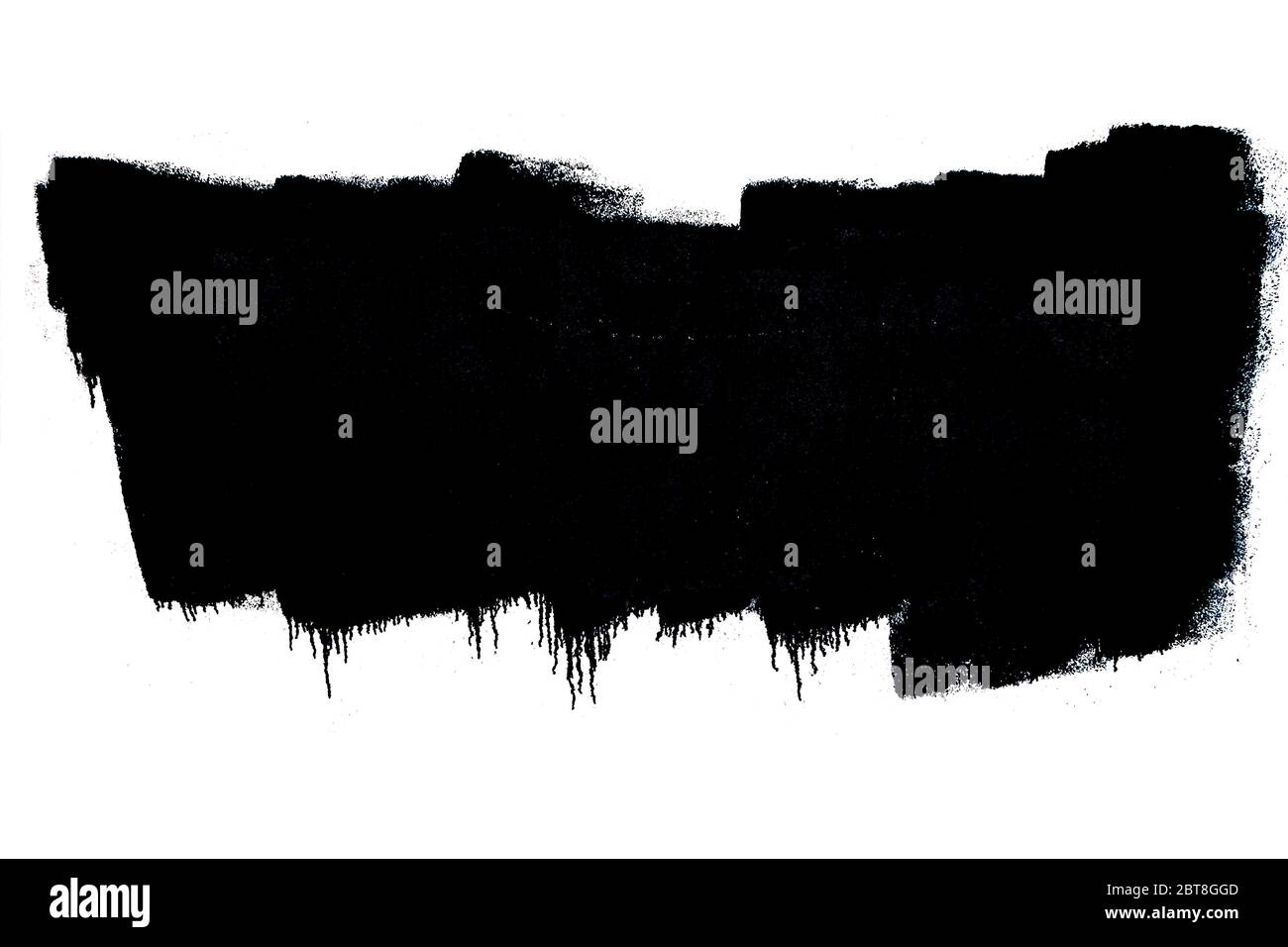 rectangle shape ink mark. splash, black white Stock Photo - Alamy