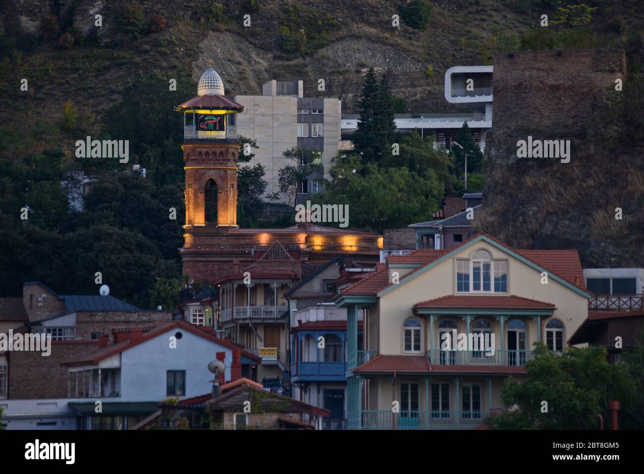 Jumah Mosque at twilight, Tbilisi, Republic of Georgia Stock Photo - Alamy