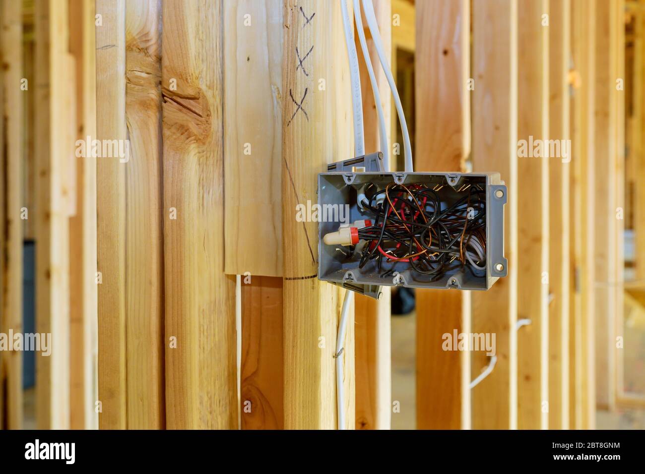 Installing electric sockets on the wall in new home new home ...