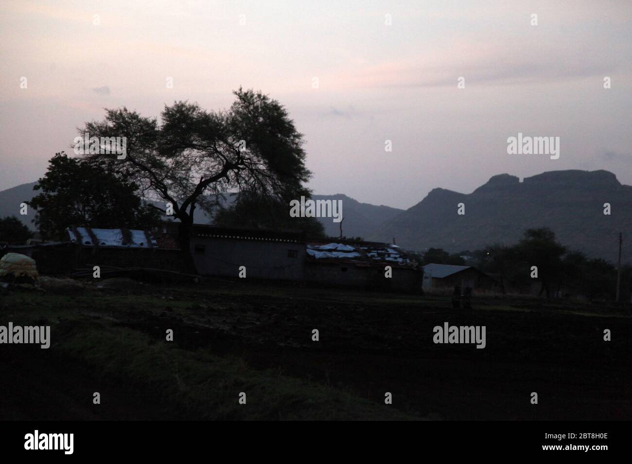 Beautiful Landscape, Village Surrounded by Greenery Mountain, Indian ...