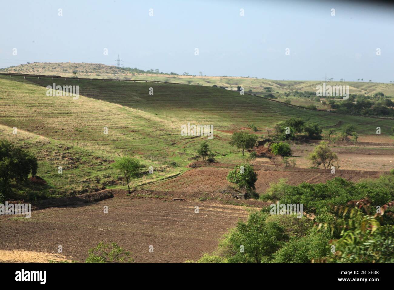 Beautiful Landscape, Village Surrounded by Greenery Mountain, Indian ...