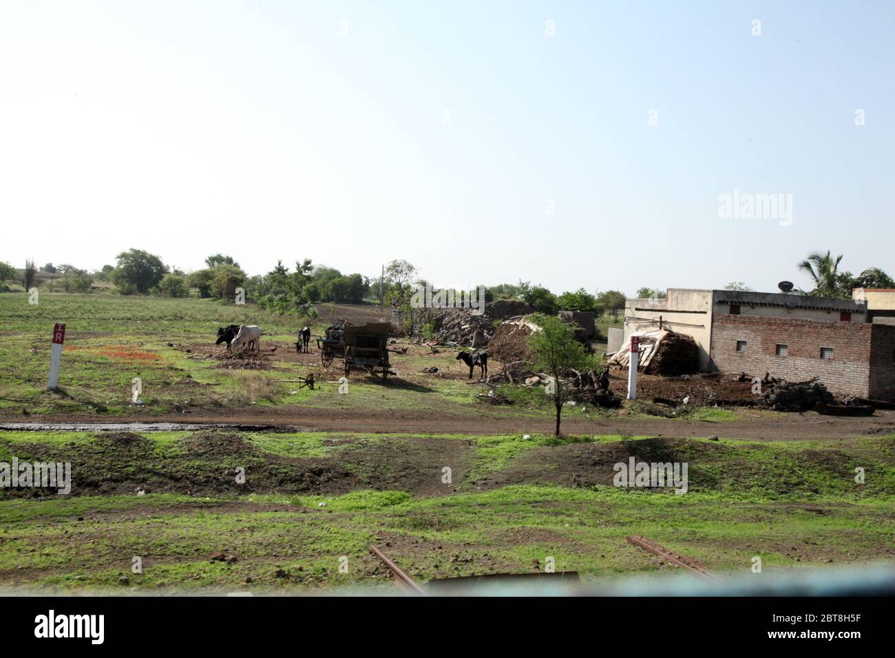 Beautiful Landscape, Village Surrounded by Greenery Mountain, Indian ...