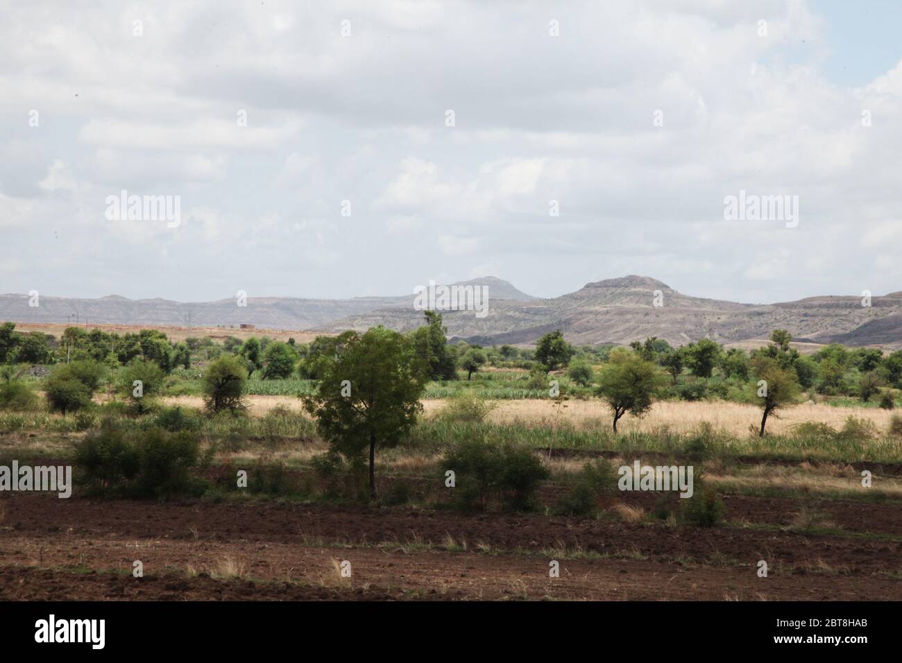 Beautiful Landscape, Village Surrounded by Greenery Mountain, Indian ...
